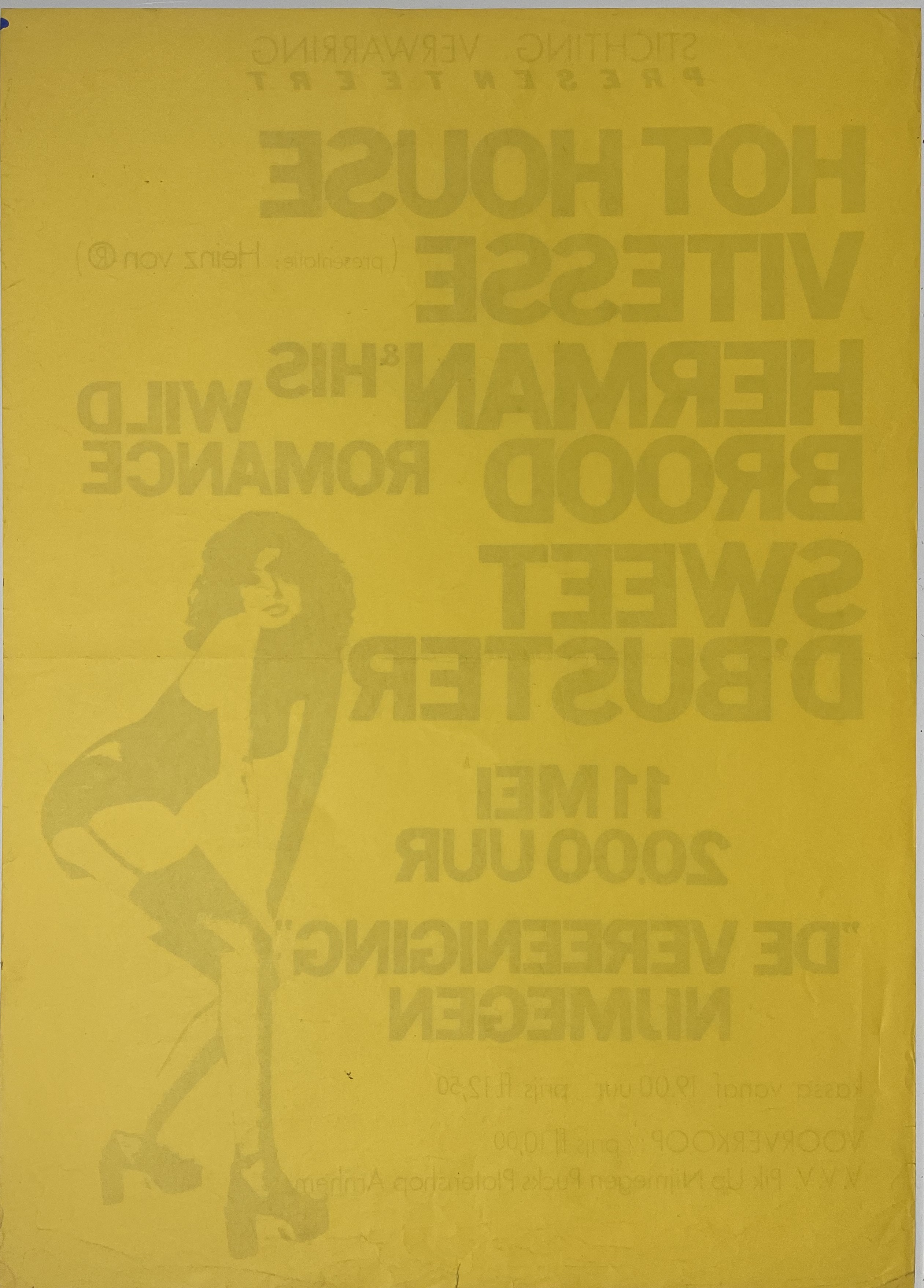Lot 14 - HERMAN BROOD - A 1970S CONCERT POSTER.