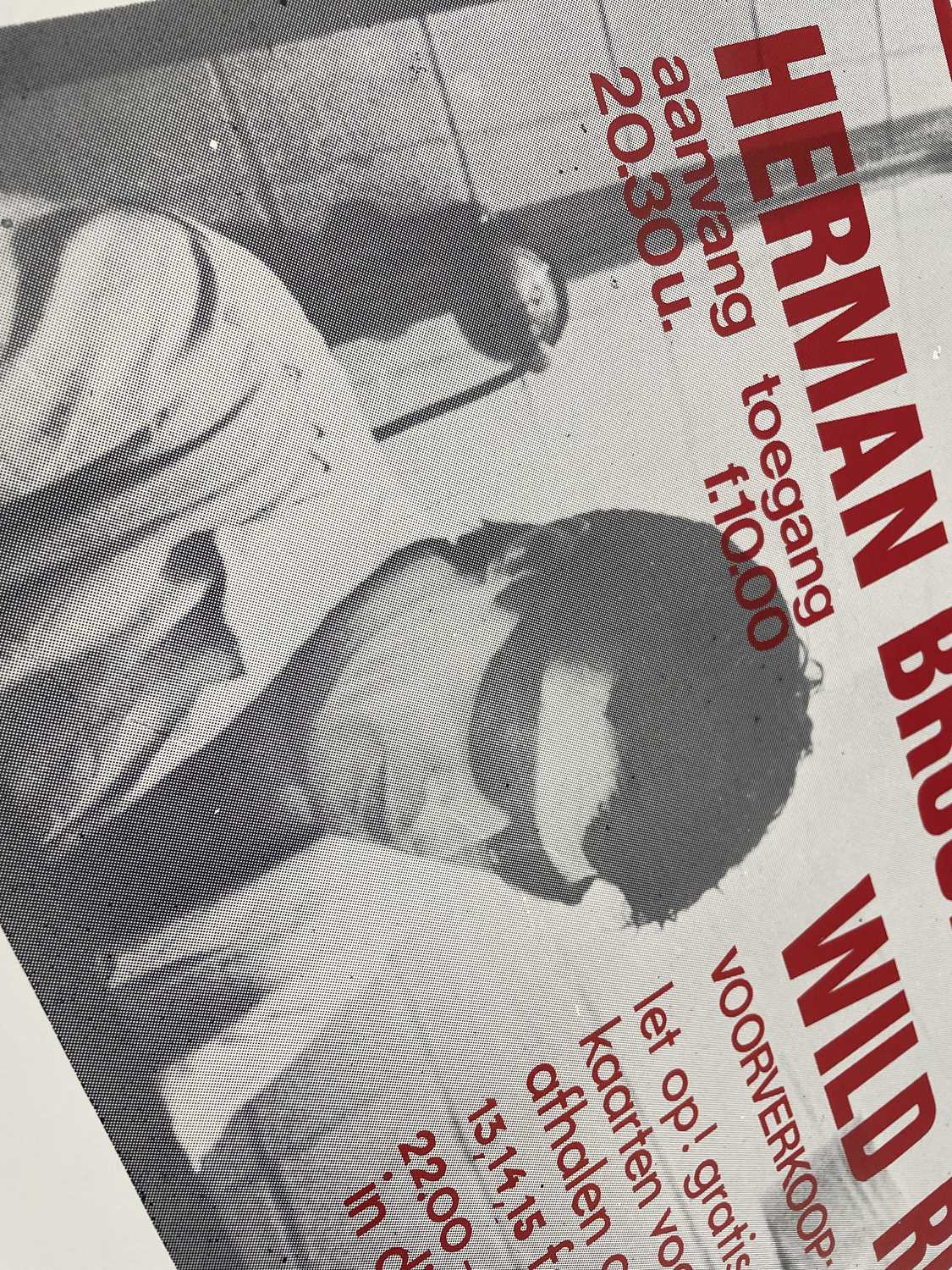 Lot 18 - HERMAN BROOD - A CONCERT POSTER C 1970S.