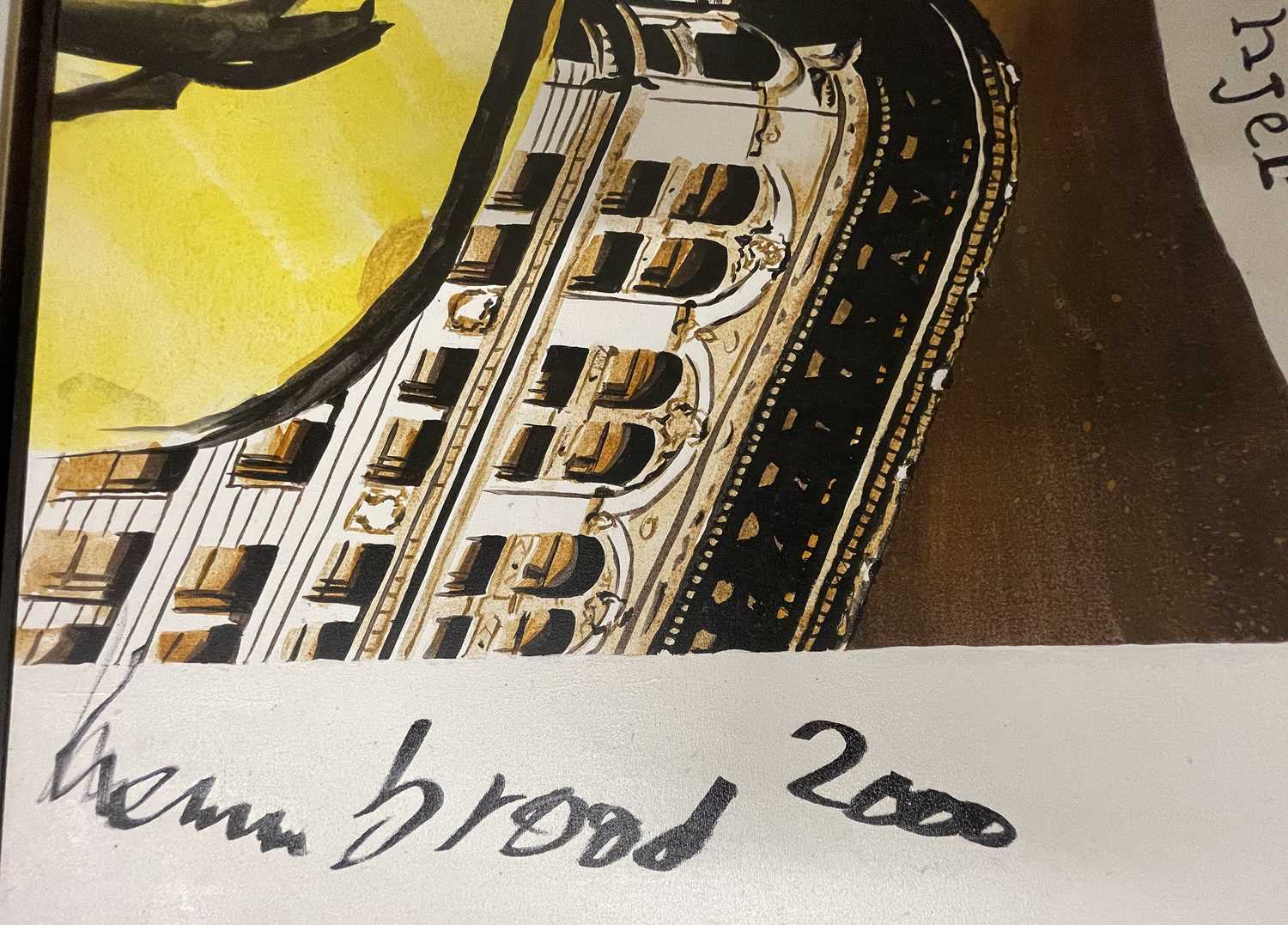 Lot 21 - HERMAN BROOD - AN ORIGINAL WORK ON CANVAS.