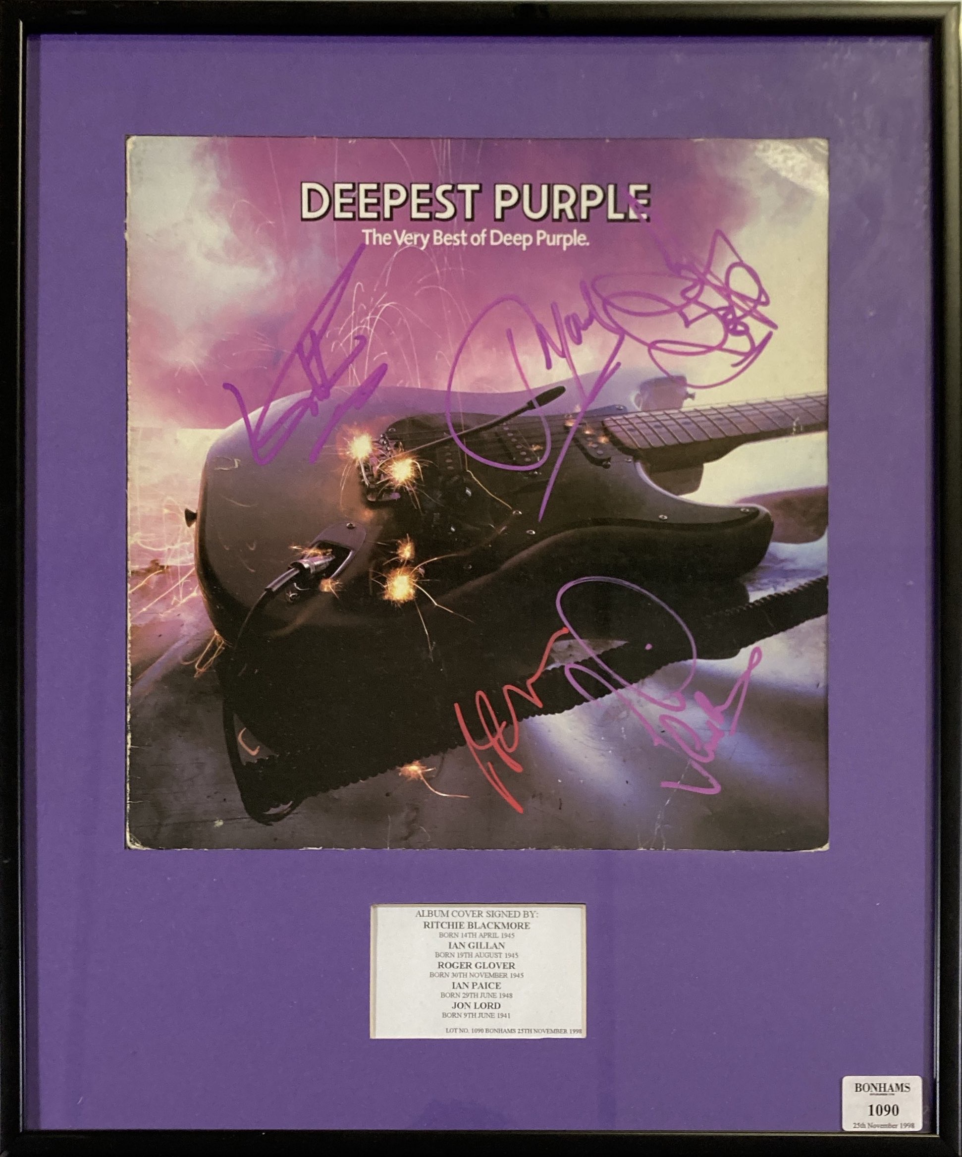 Lot 303 - DEEP PURPLE - A FULLY SIGNED LP INC