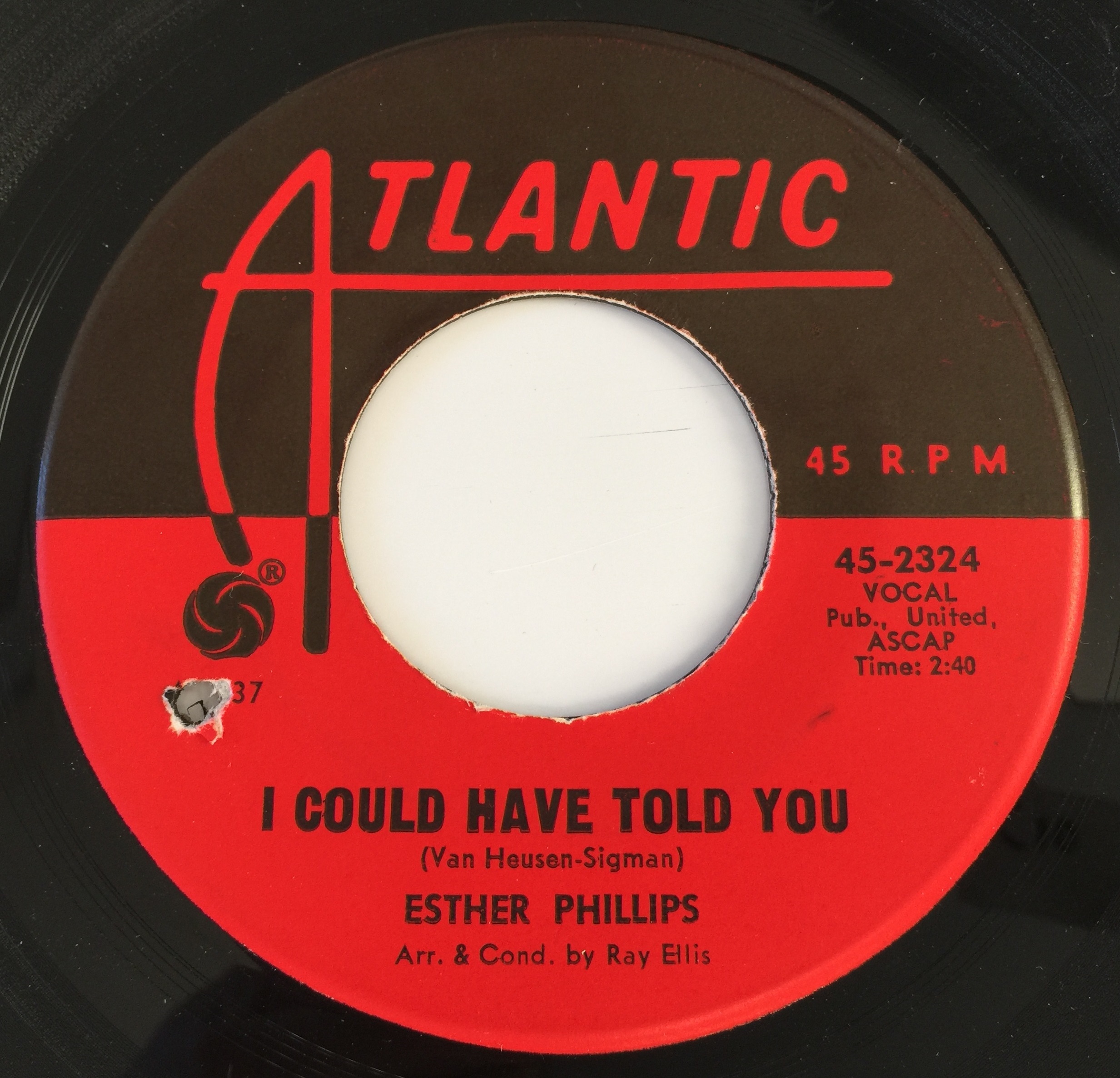 Lot 5 - ESTHER PHILLIPS - I COULD HAVE TOLD YOU/ JUST