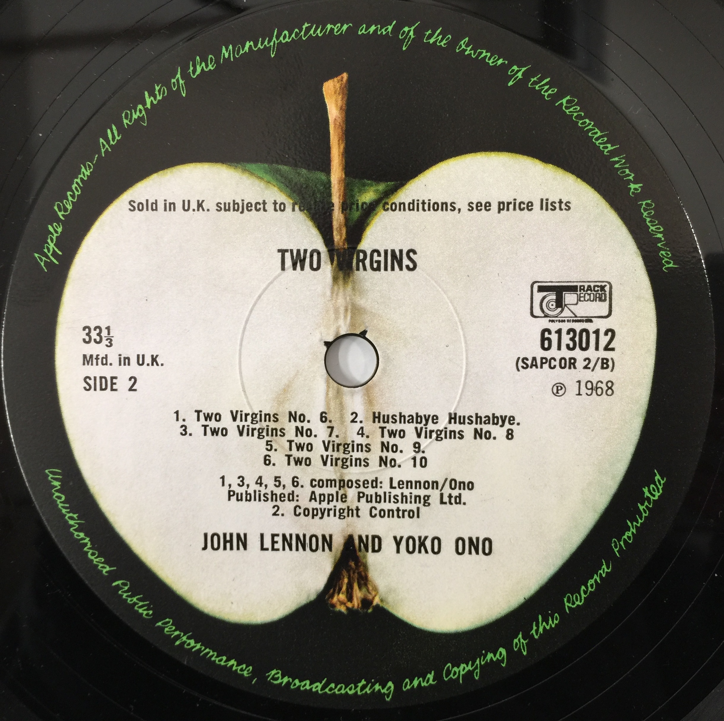 Lot 688 - JOHN LENNON/YOKO ONO - UNFINISHED MUSIC NO.