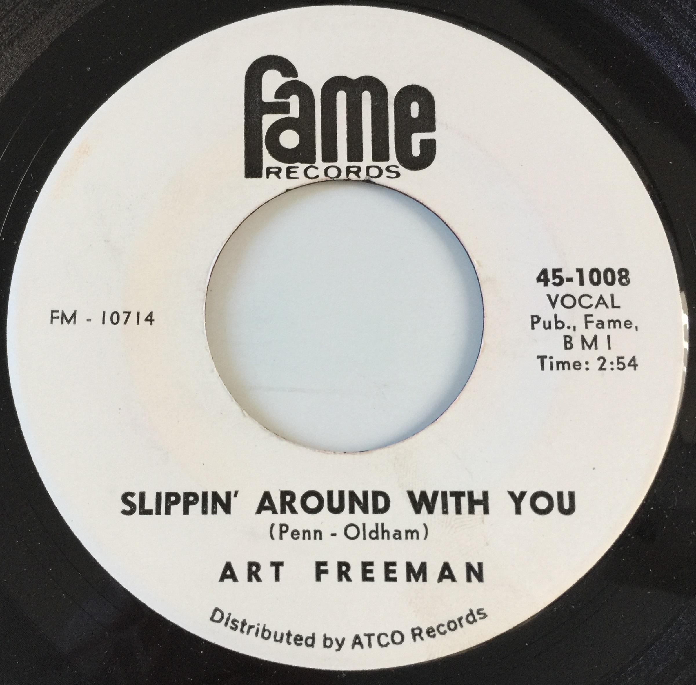Lot 24 - ART FREEMAN - SLIPPIN' AROUND WITH YOU/ I CAN'