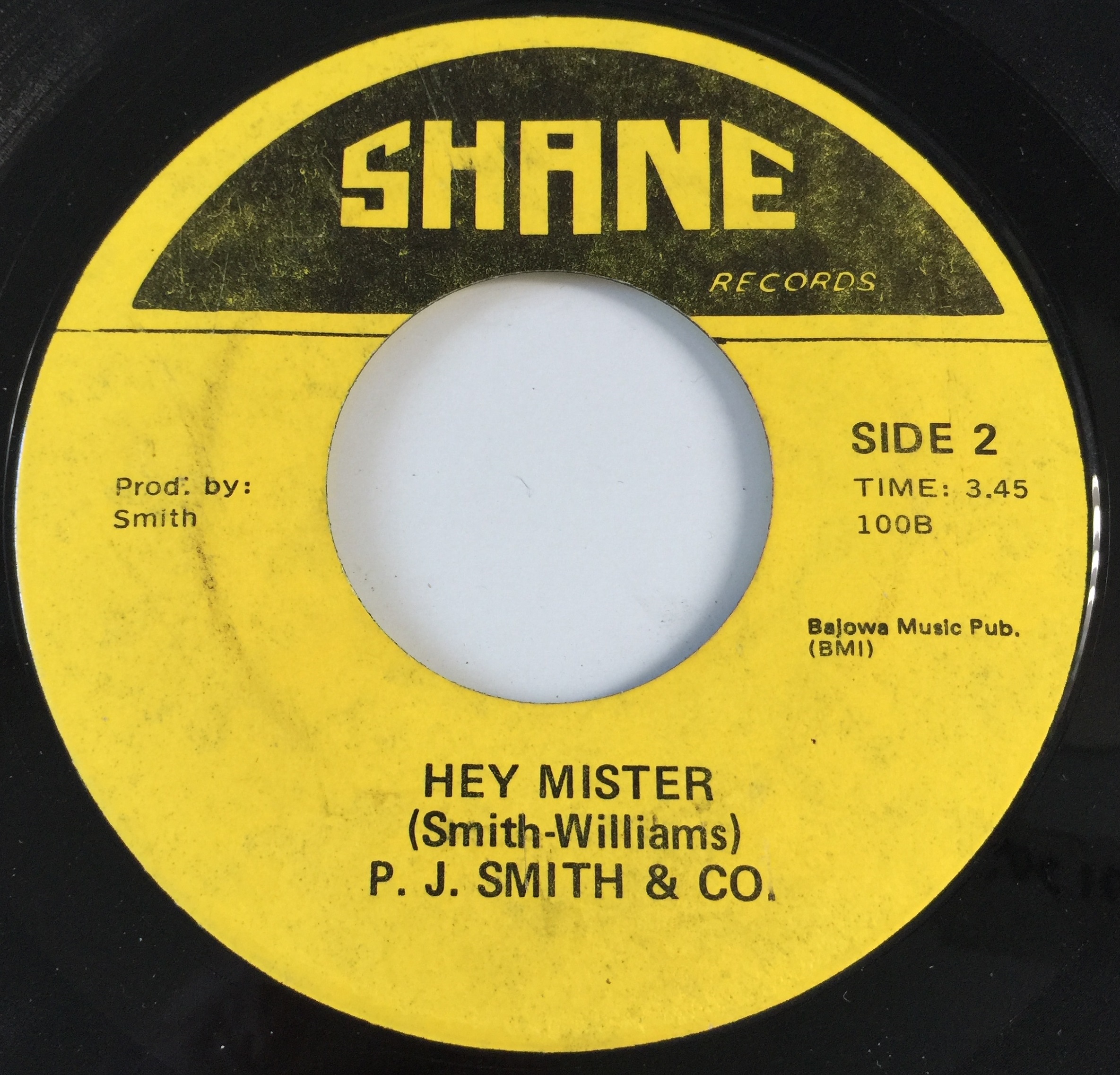 Lot 66 - PJ SMITH & CO - HOLD ON TO IT/ HEY MISTER 7"