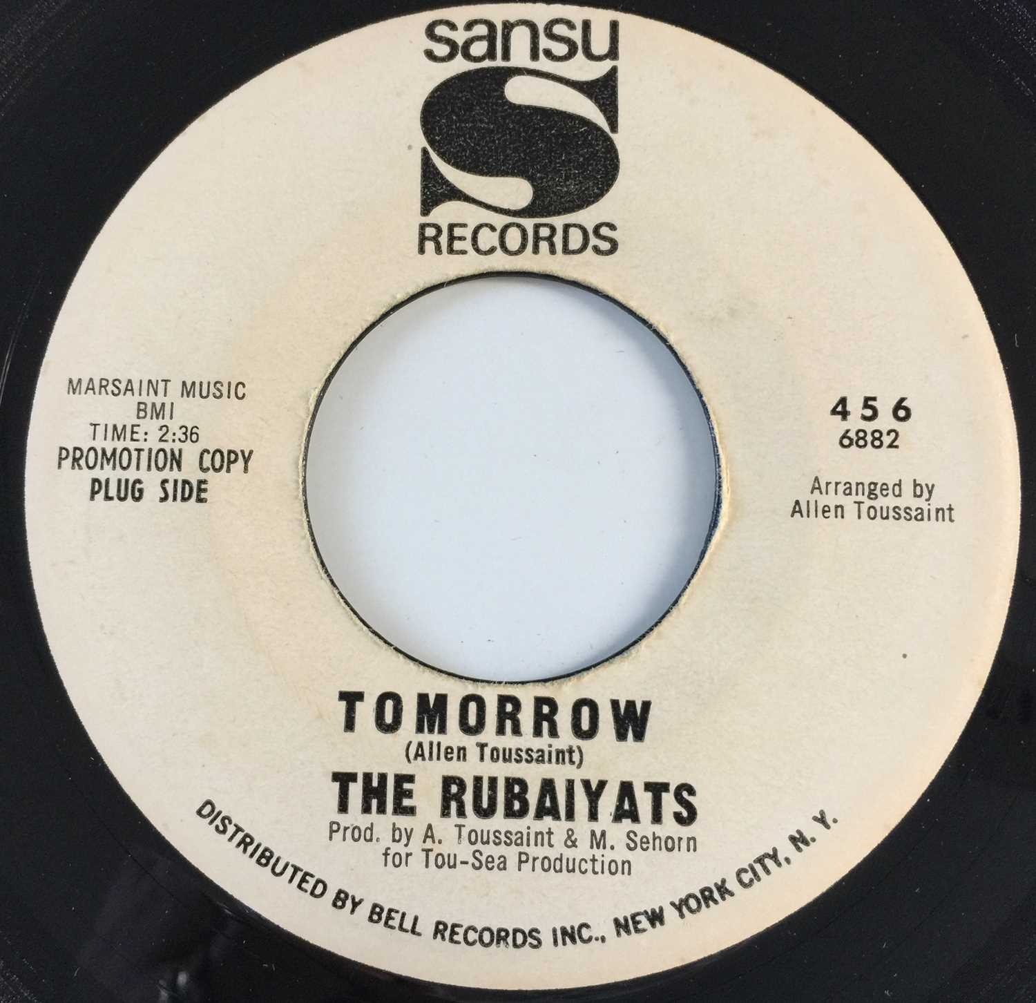 Lot 68 - THE RUBAIYATS - OMAR KHAYYAM/ TOMORROW 7" (US