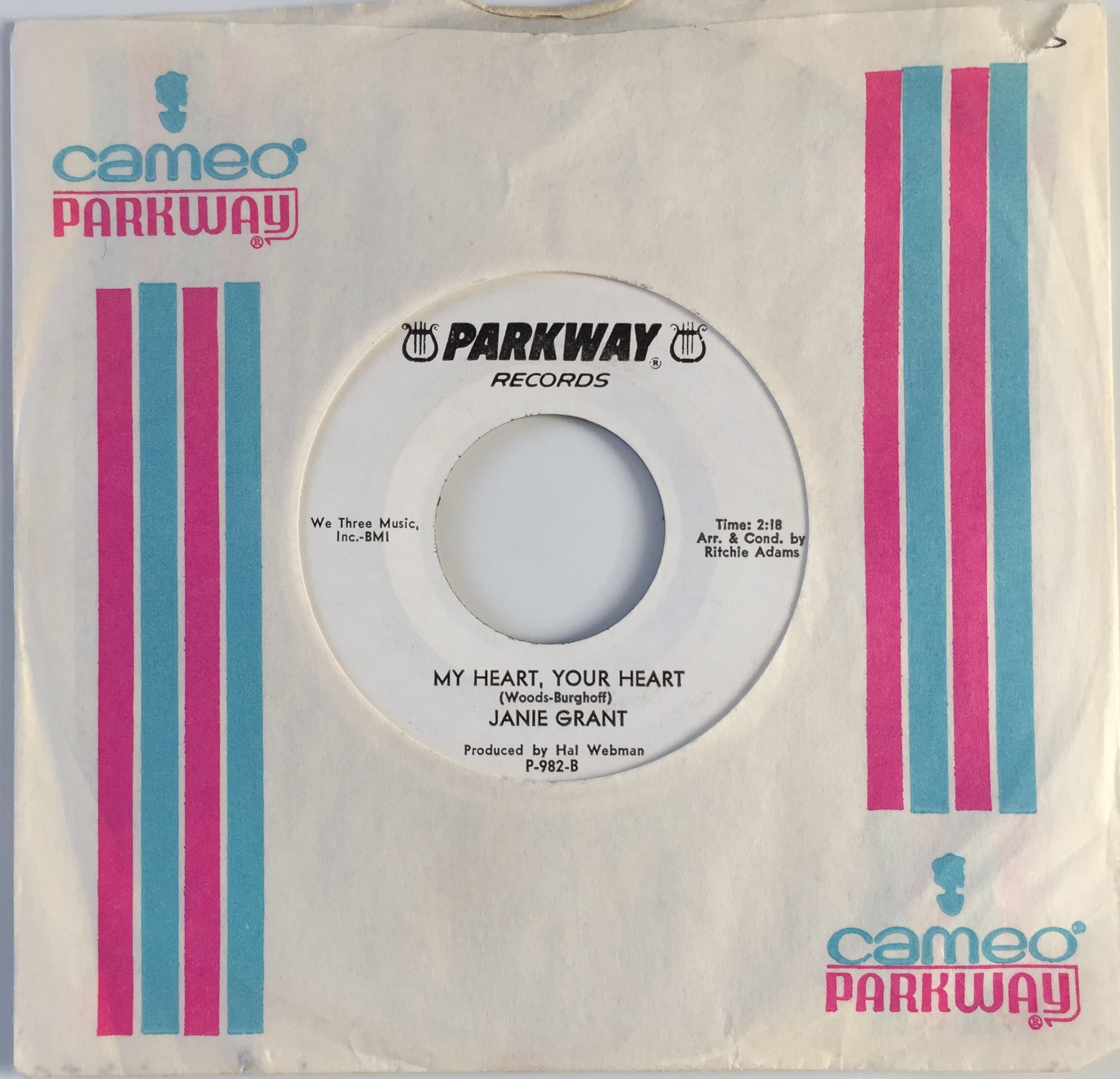 Lot 230 - JANIE GRANT - MY HEART, YOUR HEART 7"