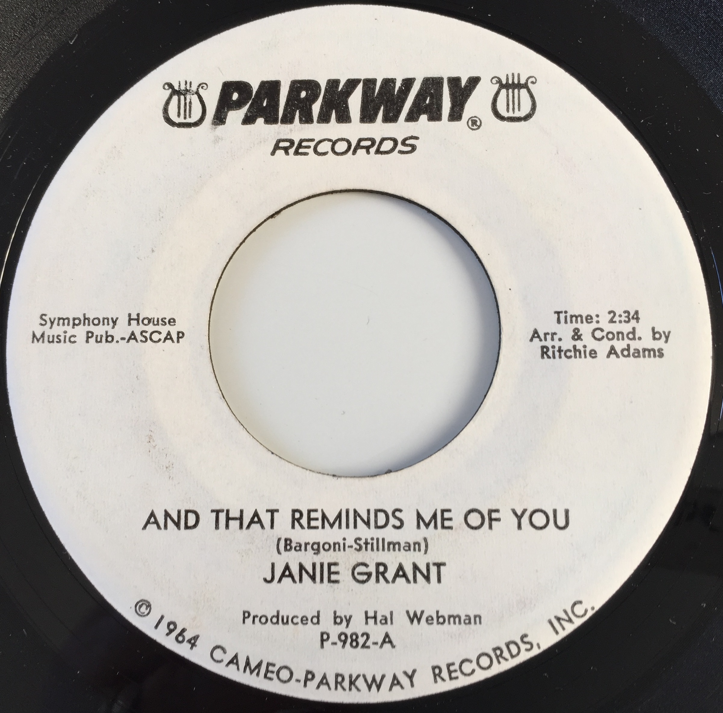 Lot 230 - JANIE GRANT - MY HEART, YOUR HEART 7"