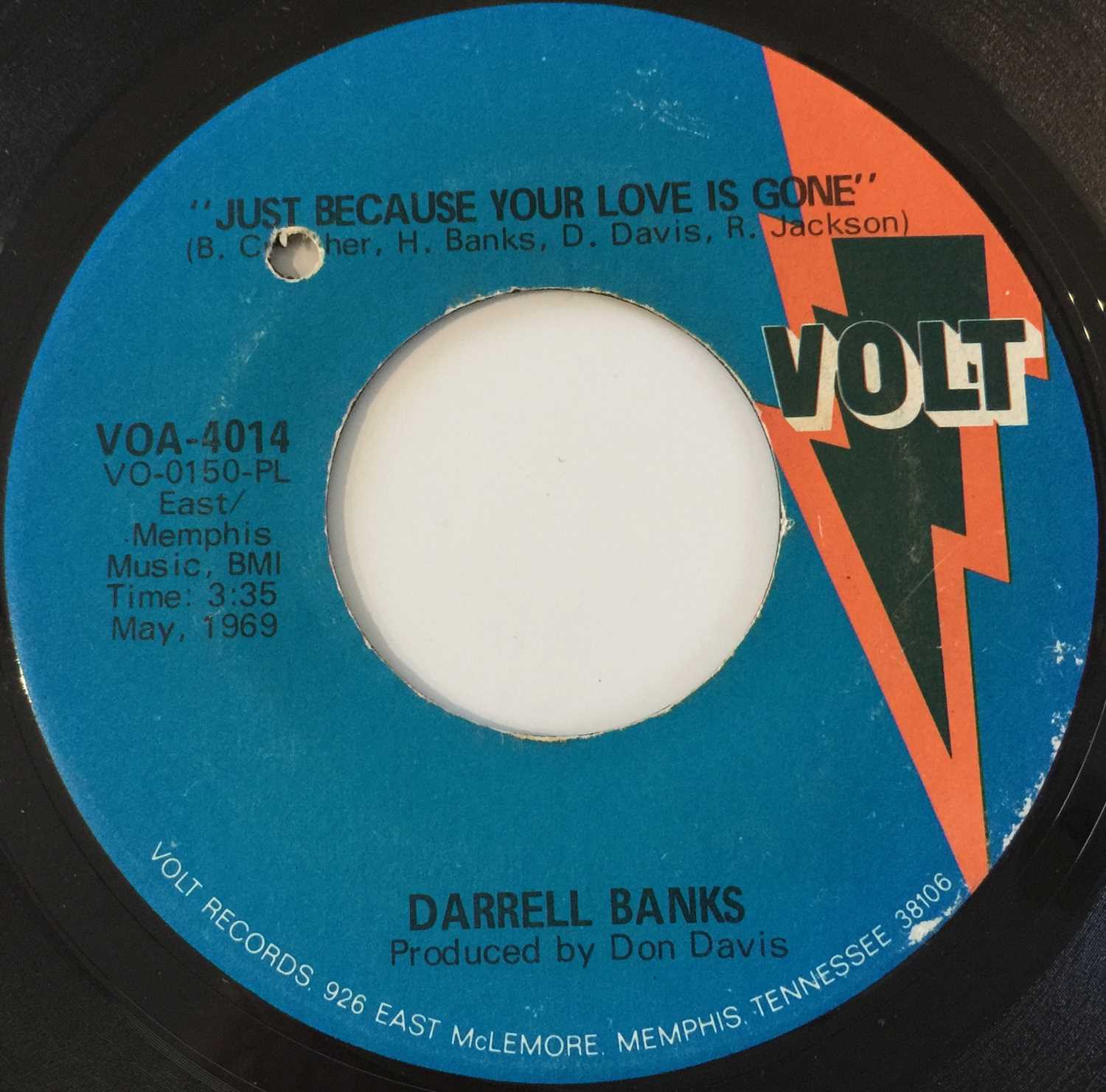 Lot 215 - DARRELL BANKS - JUST BECAUSE YOUR LOVE IS