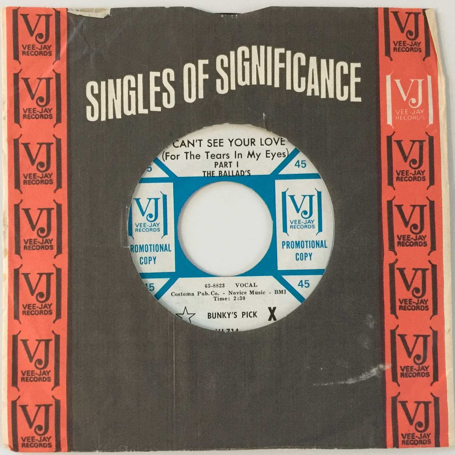 Lot 217 - THE BALLAD'S - I CAN'T SEE YOUR LOVE PT1/
