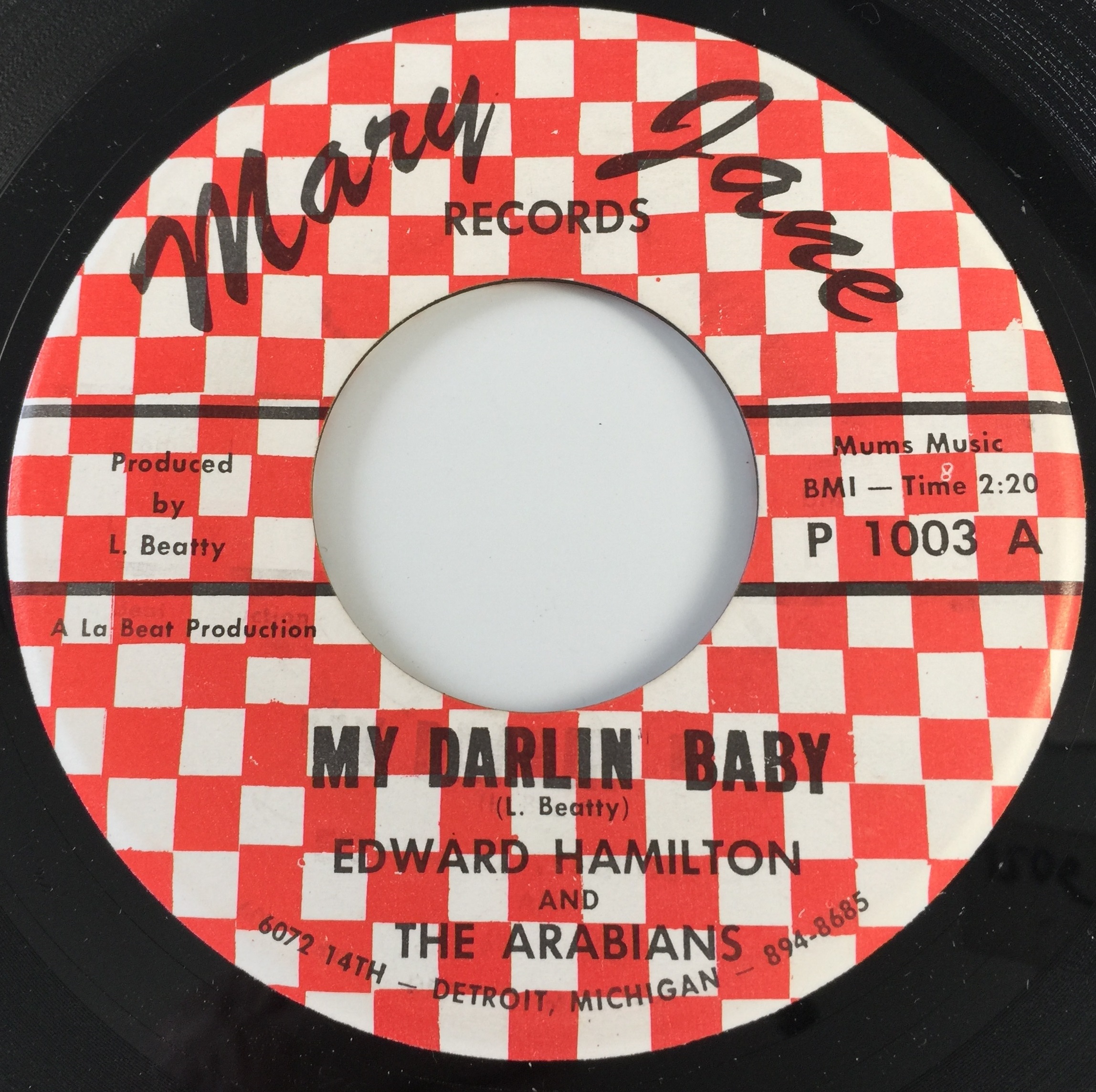 Lot 236 - EDWARD HAMILTON & THE ARABIANS - TELL ME 7"