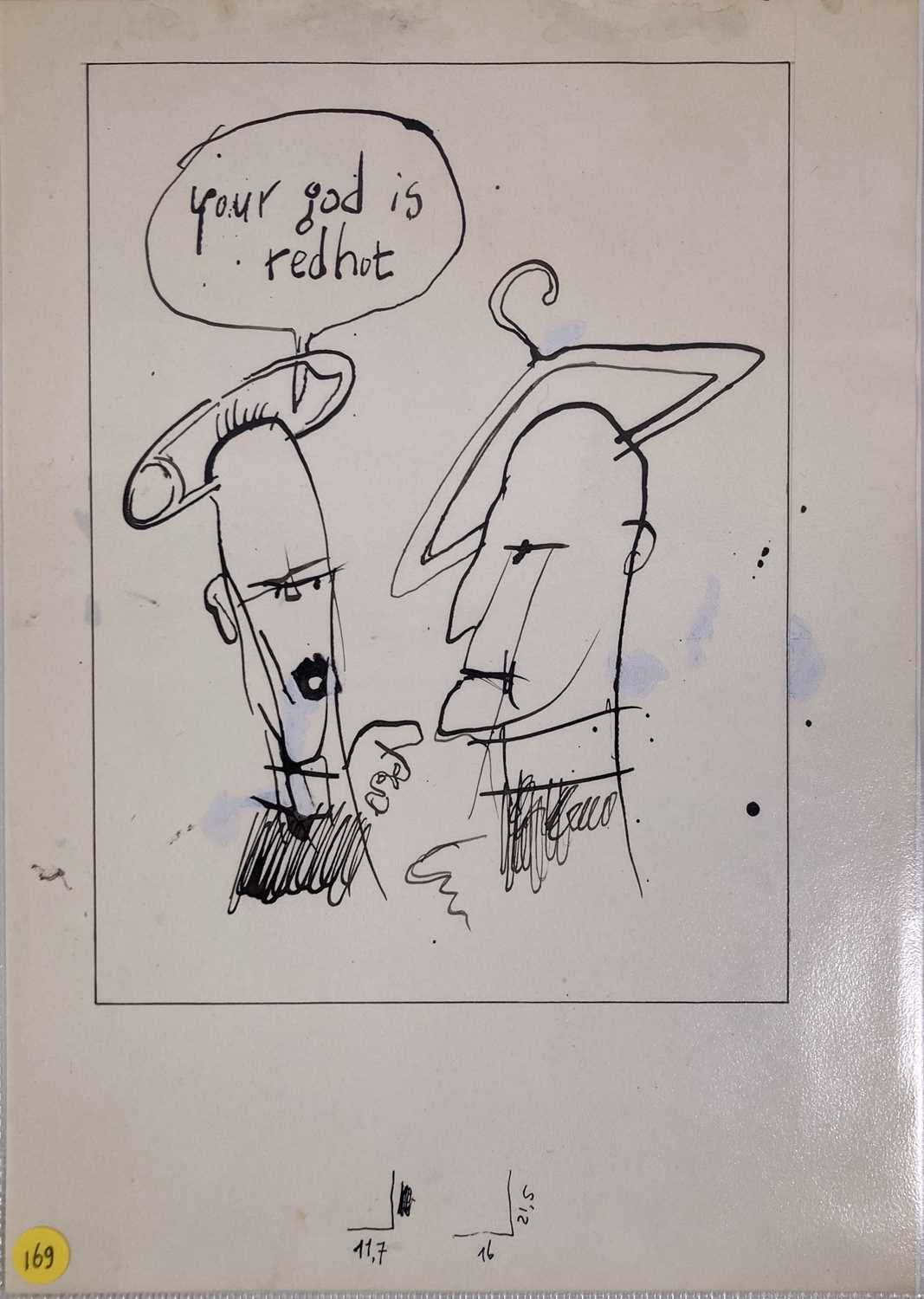 Lot 40 - HERMAN BROOD - ORIGINAL CARTOONS / DRAWINGS.