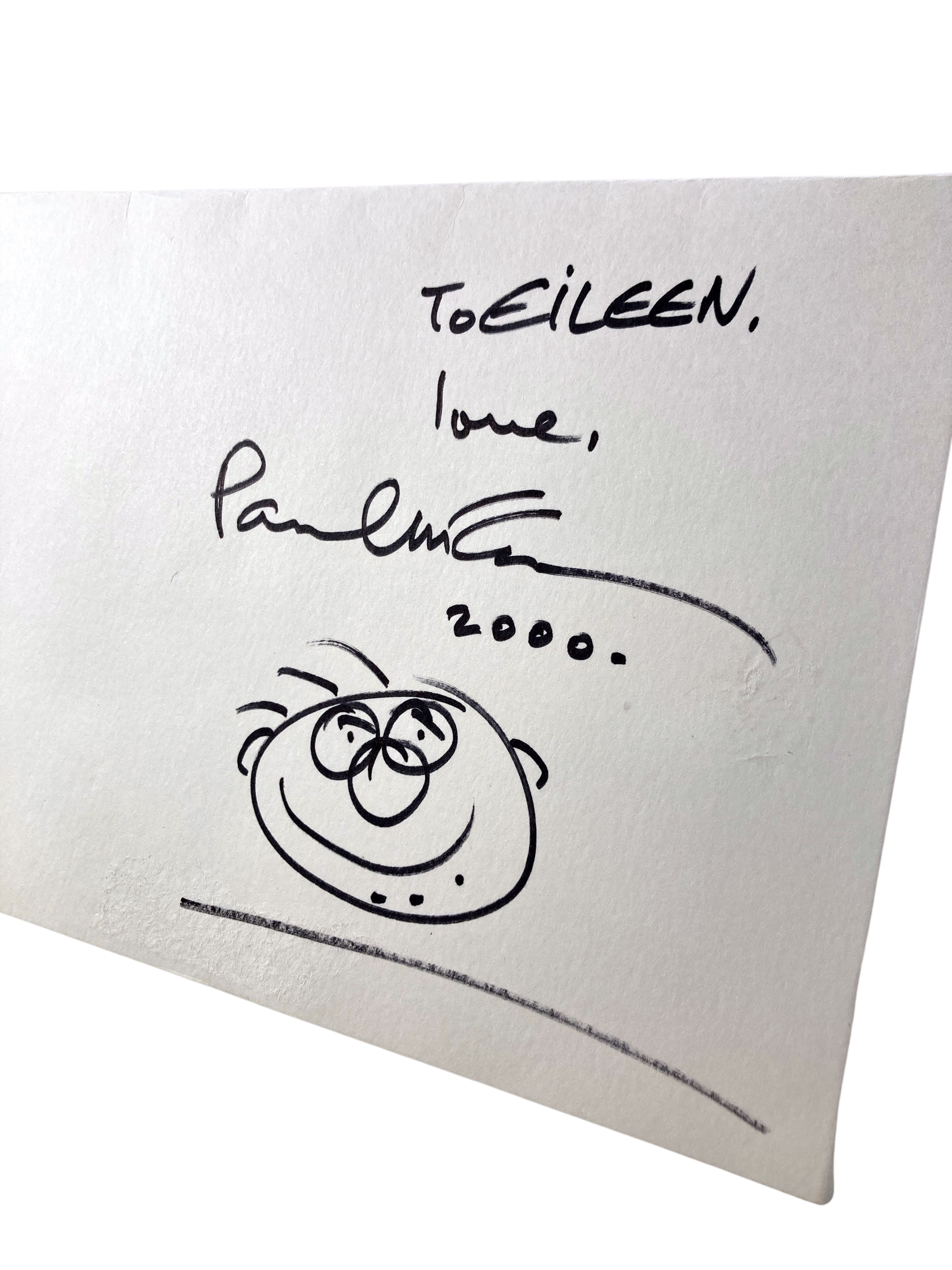 Lot 135 - THE BEATLES - SIGNATURE AND DOODLE BY PAUL