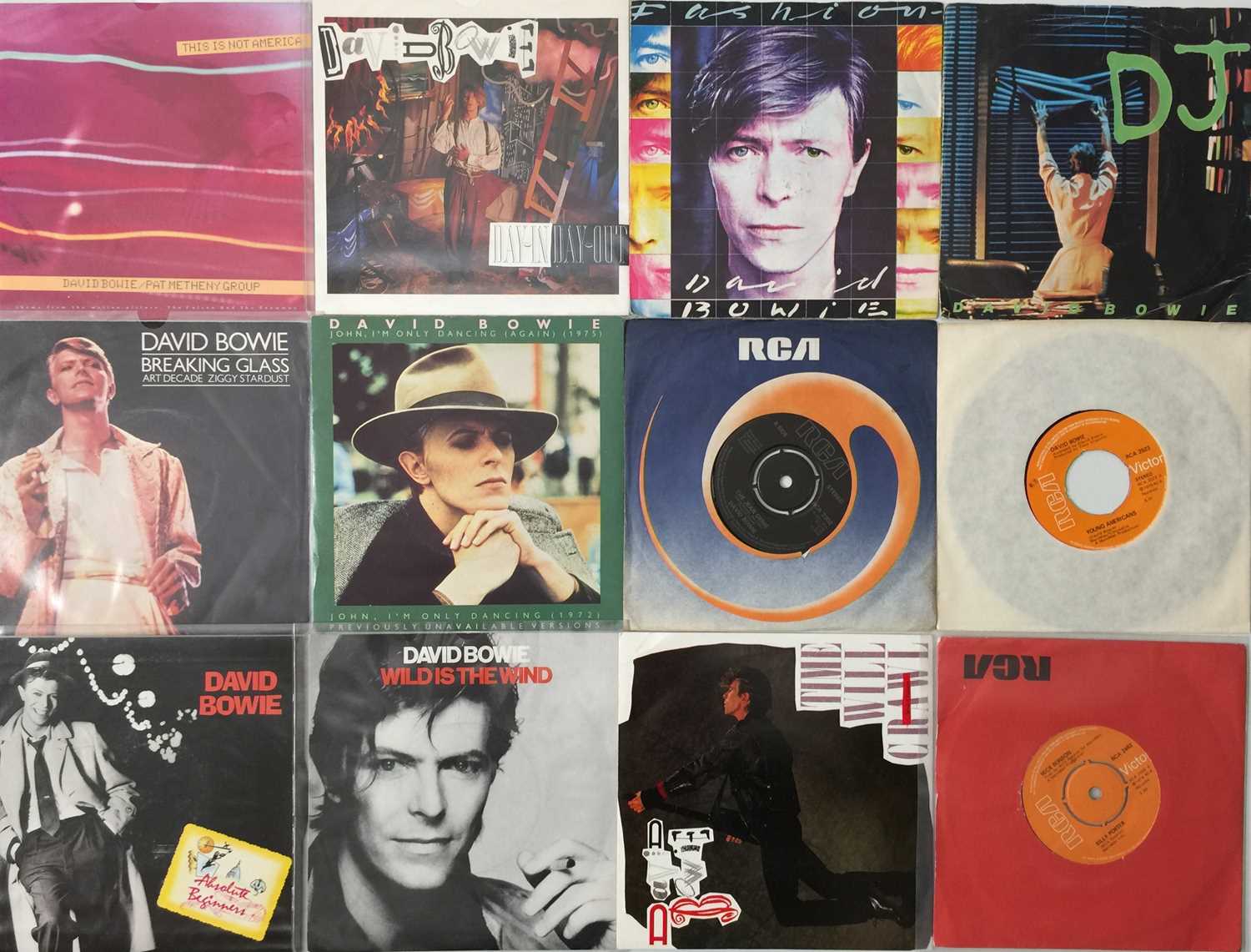 Lot 608 - DAVID BOWIE - 7" COLLECTION PLUS CDs