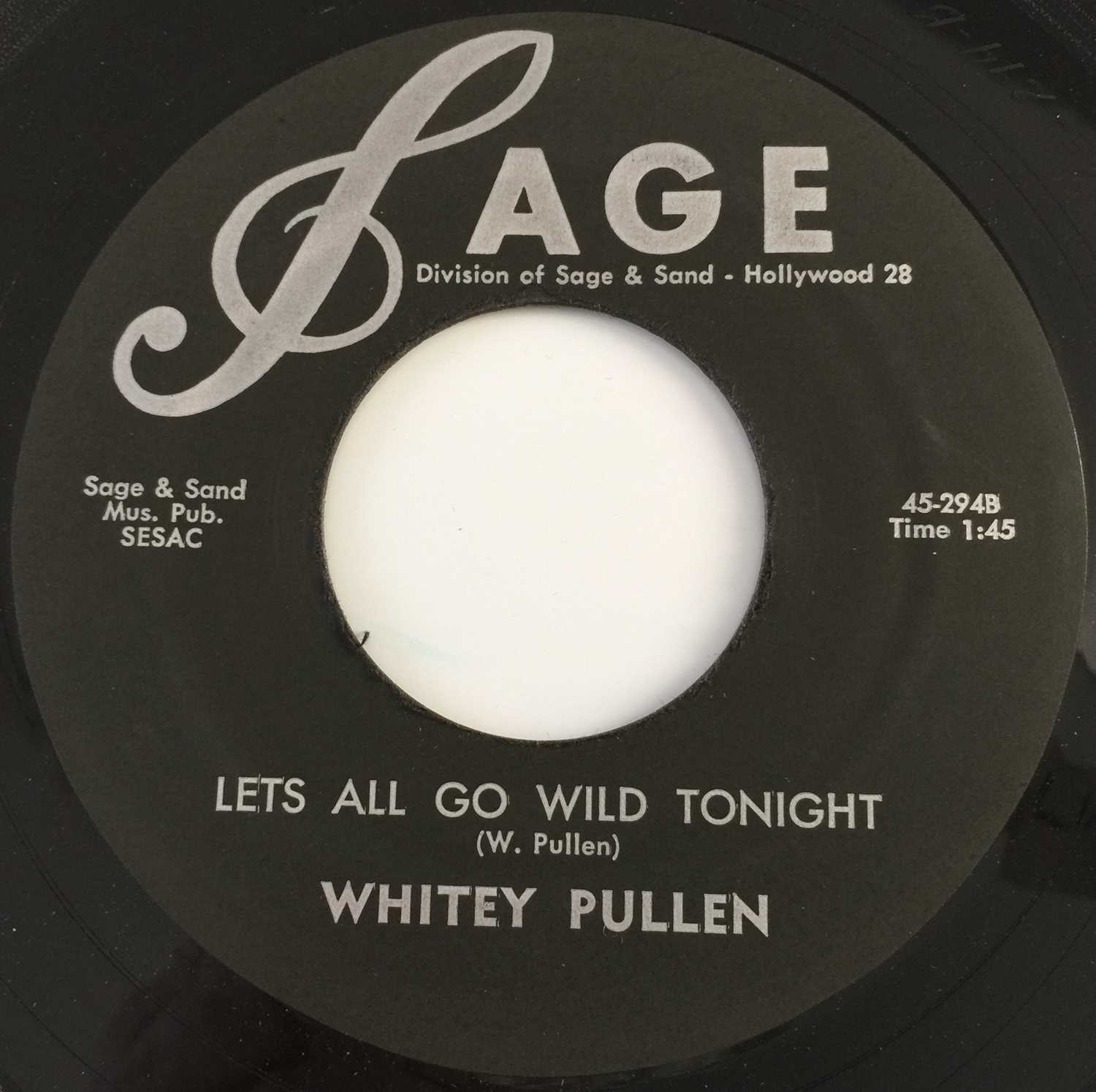 Lot 5 - WHITEY PULLEN - GENTLY/ LET'S ALL GO WILD