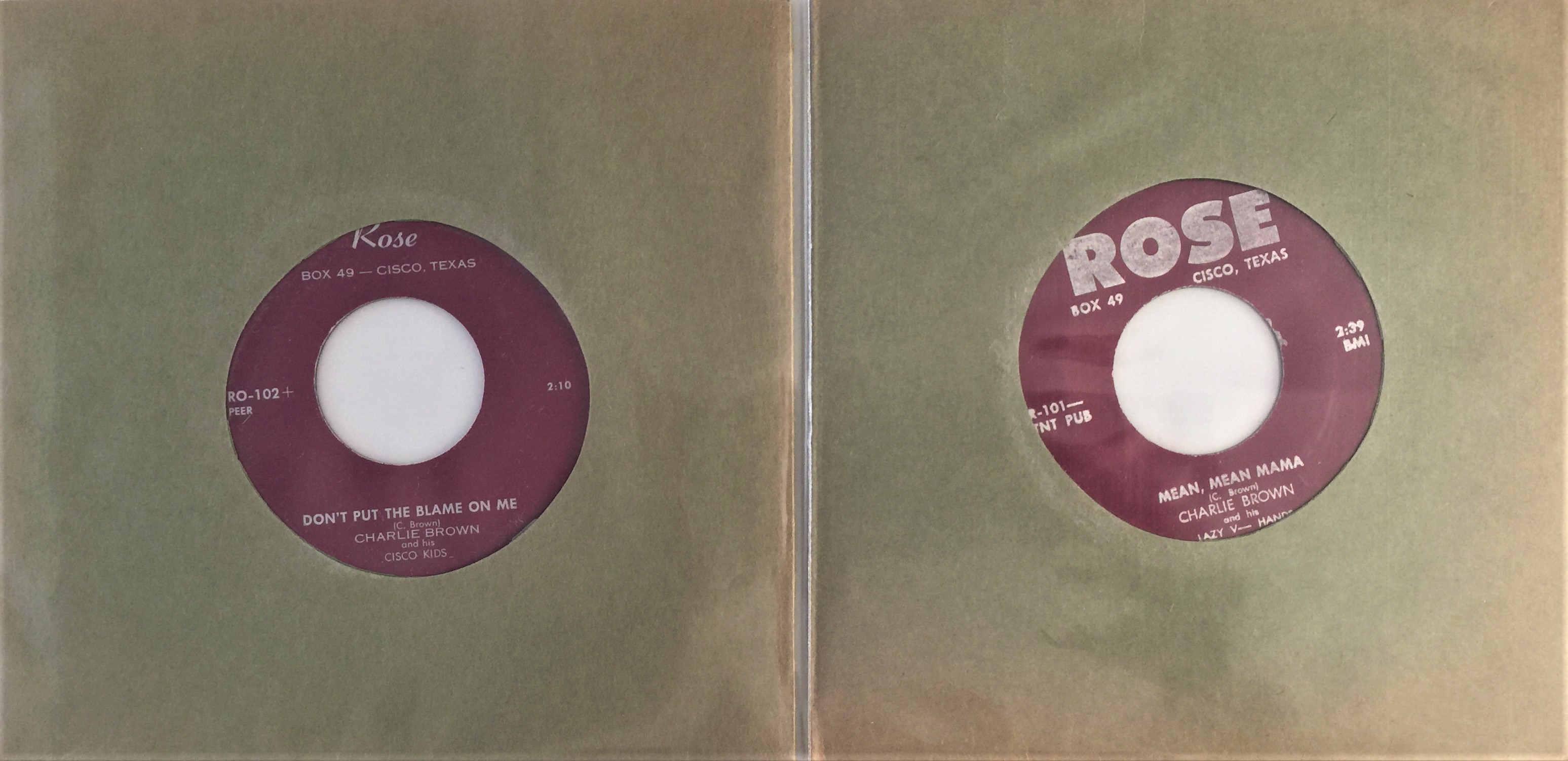 Lot 7 - CHARLIE ROSE - ROSE RECORDS 7" RARITIES