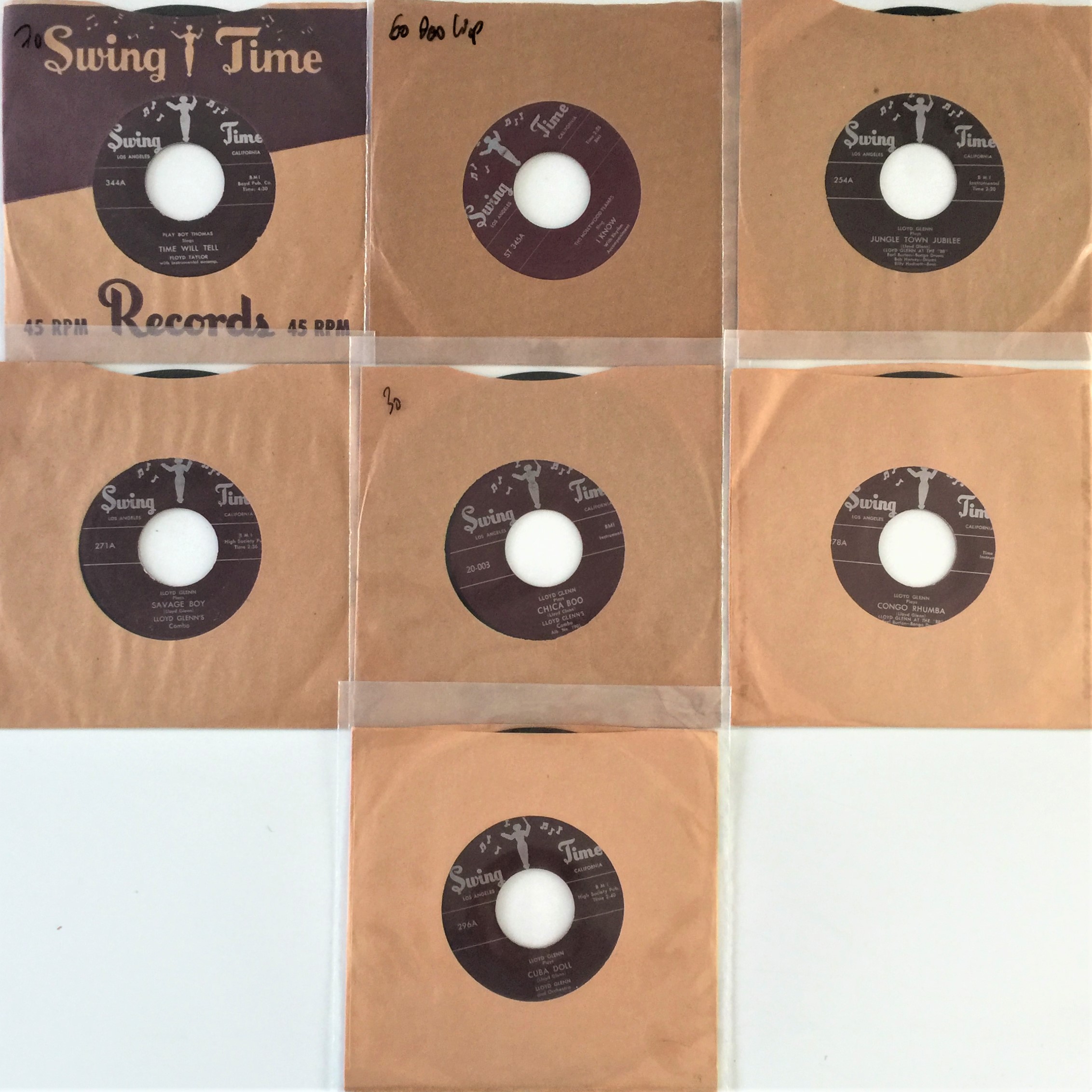 Lot 12 - SWING TIME RECORDS - 7" PACK (BLUES/ R&B/ DOO