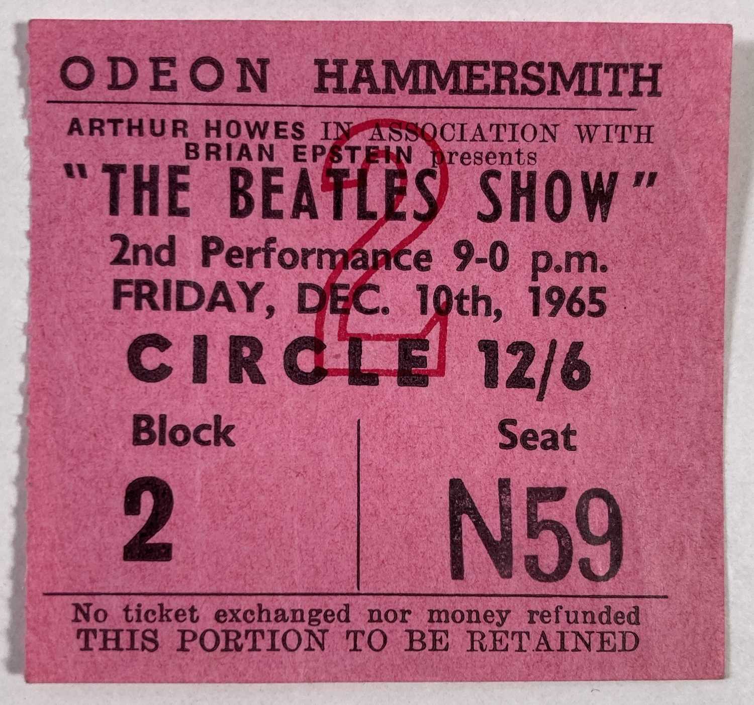Lot 106 - THE BEATLES - 1965 ODEON PROGRAMME AND