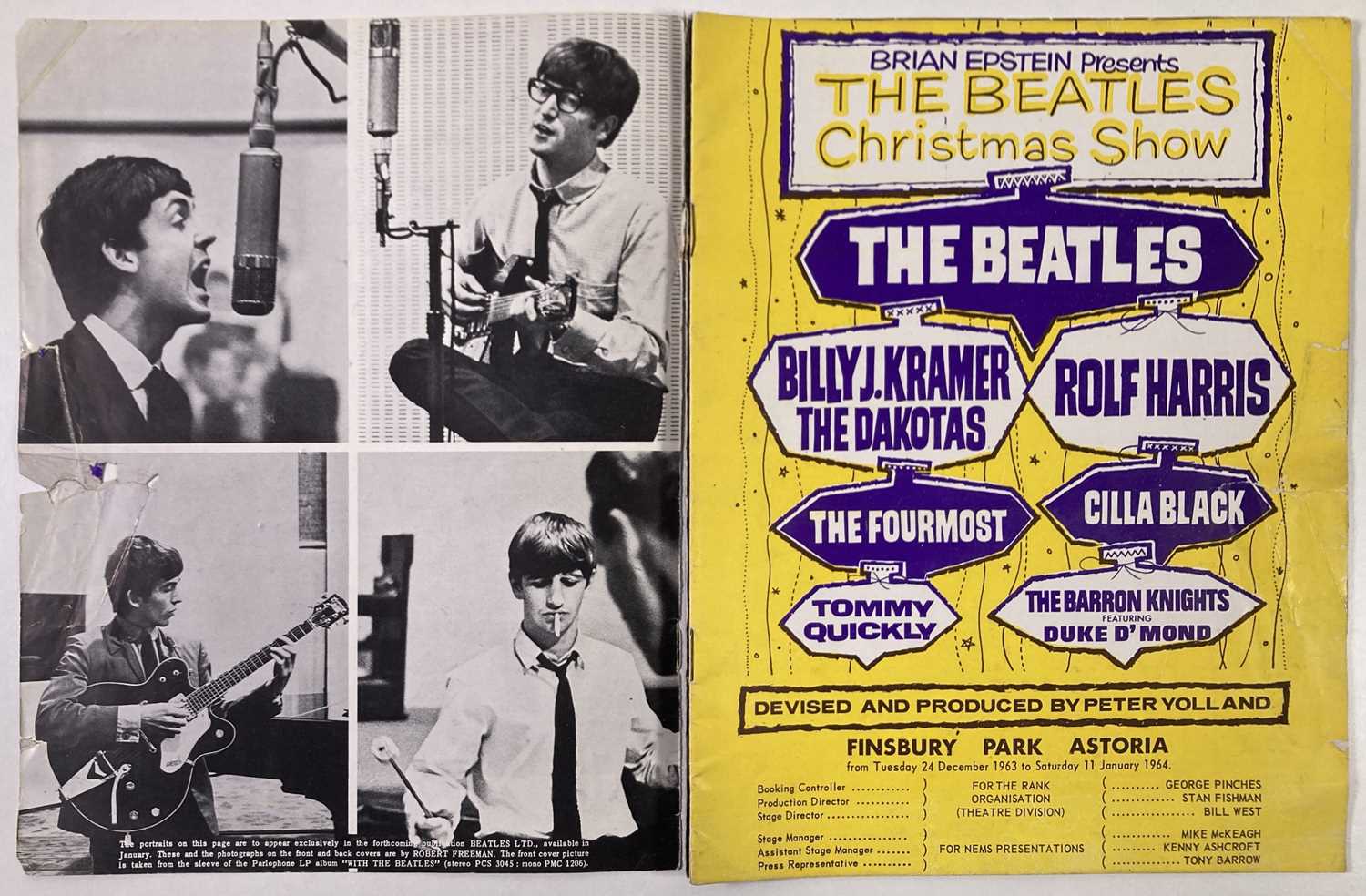 Lot 107 - THE BEATLES - 1964 CHRISTMAS SHOW PROGRAMME