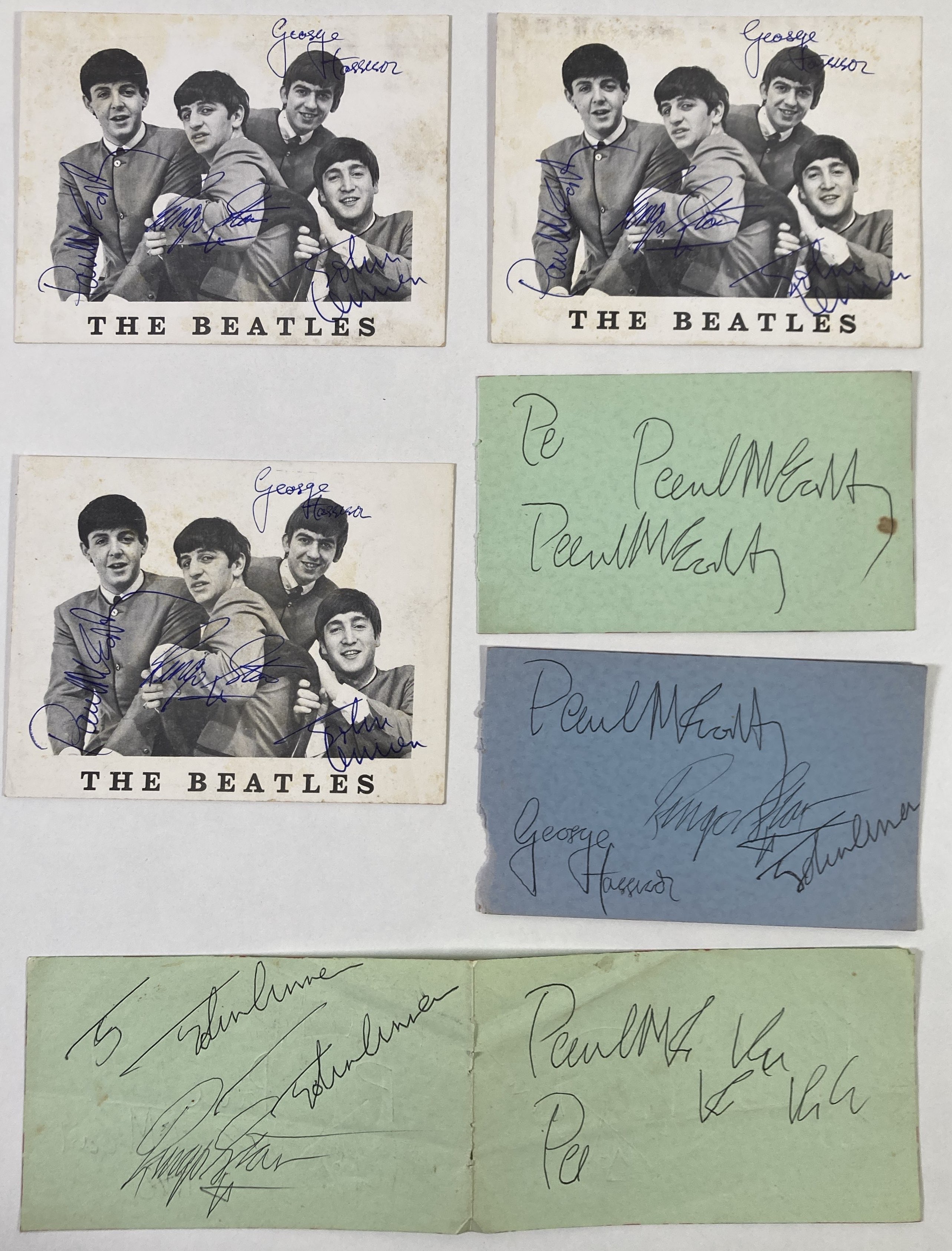 Lot 157 - THE BEATLES - COLLECTION OF AUTOGRAPH SETS