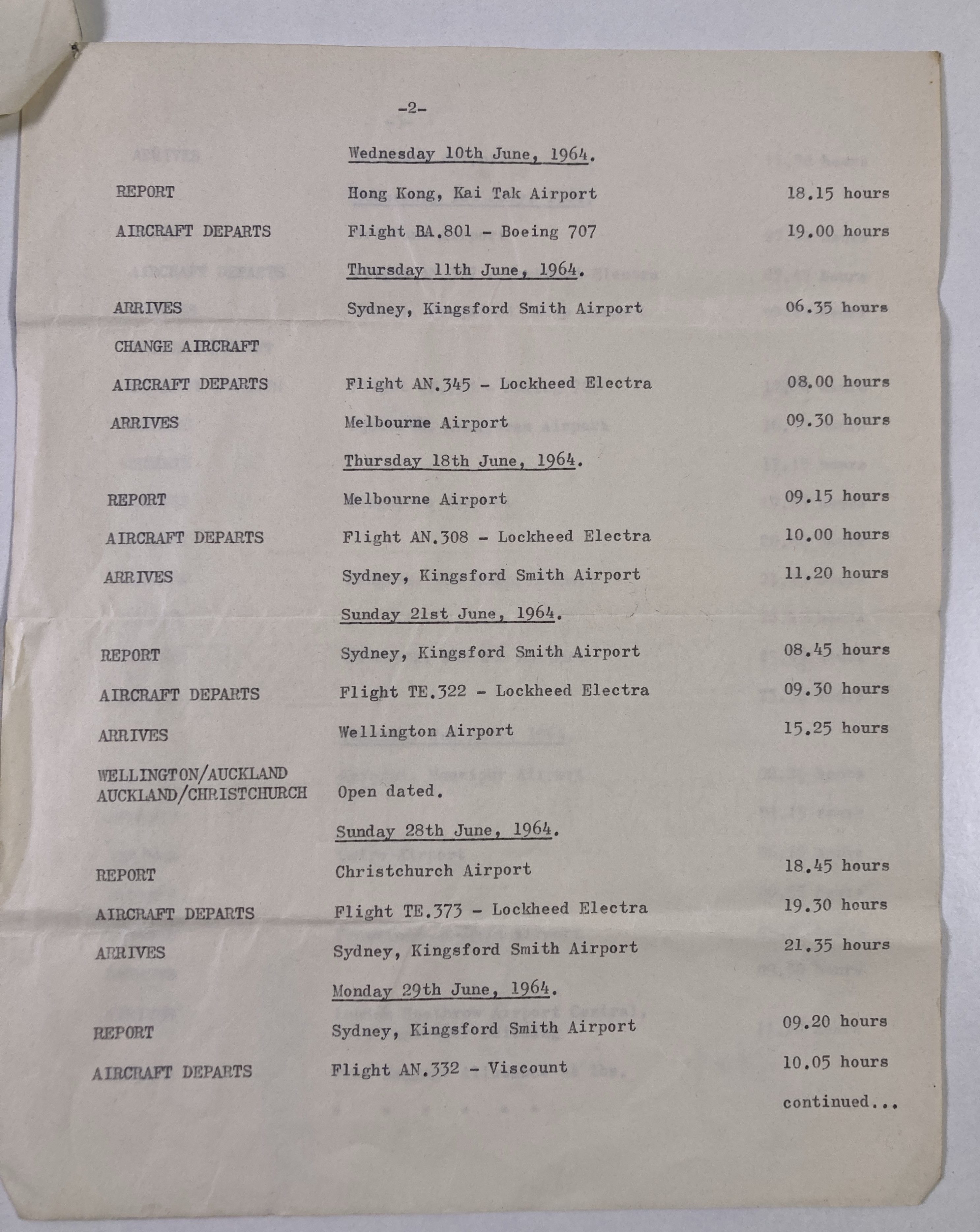 Lot 158 - THE BEATLES - A 1964 AUSTRALIA TOUR