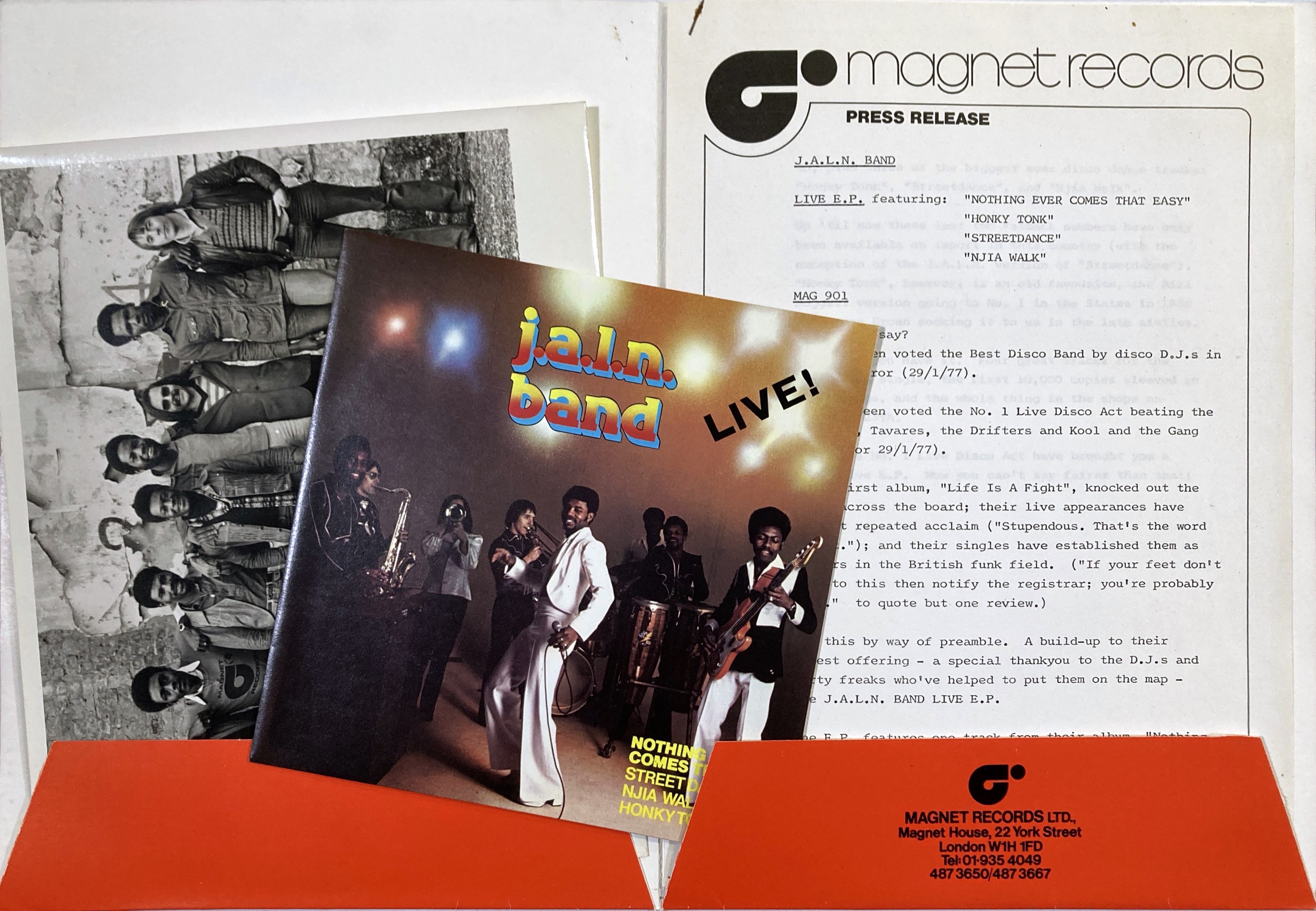 Lot 166 - SOUNDS INC RELATED - THE J.A.L.N. BAND.