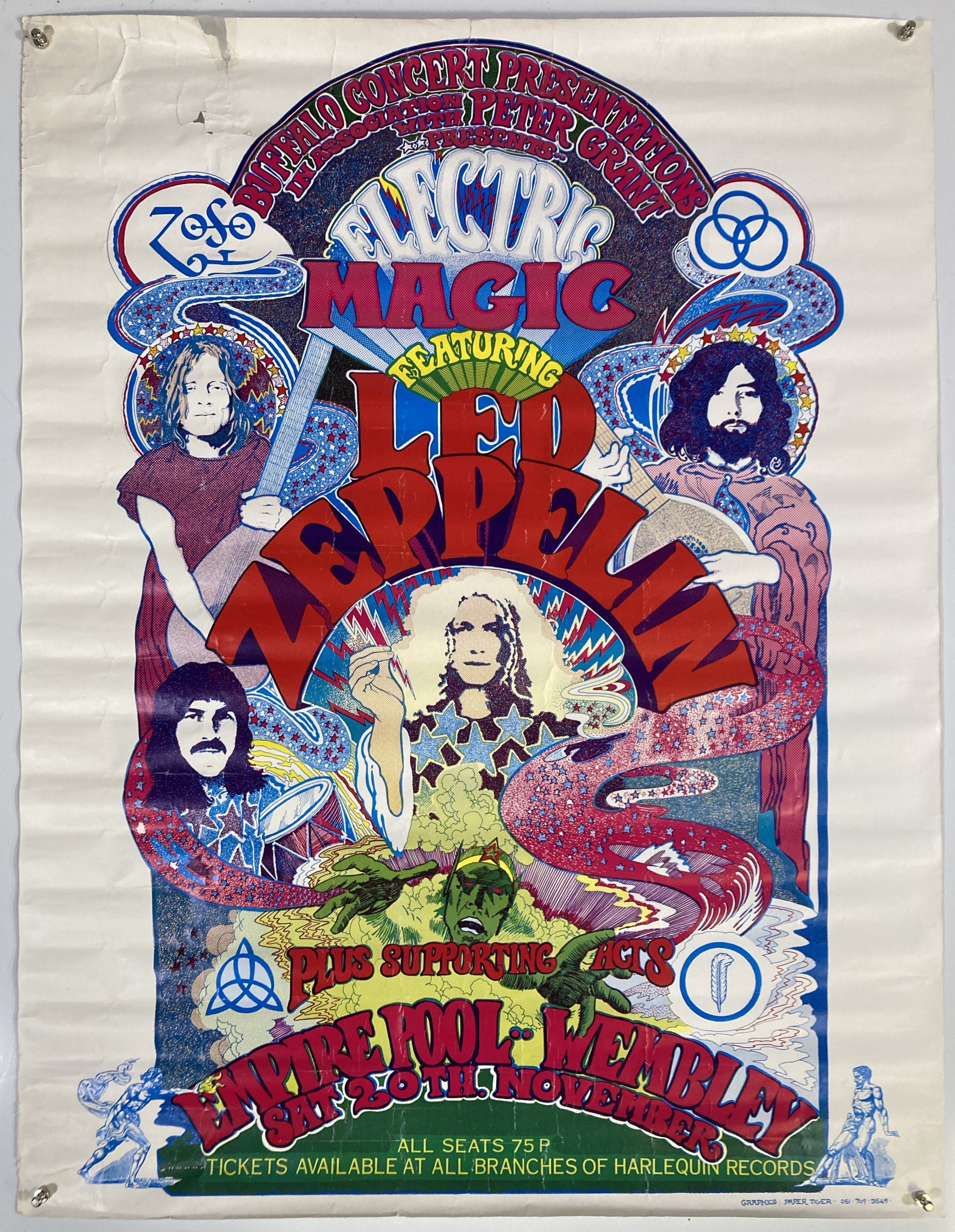 Lot 156 - LED ZEPPELIN 1971 ELECTRIC MAGIC EMPIRE POOL