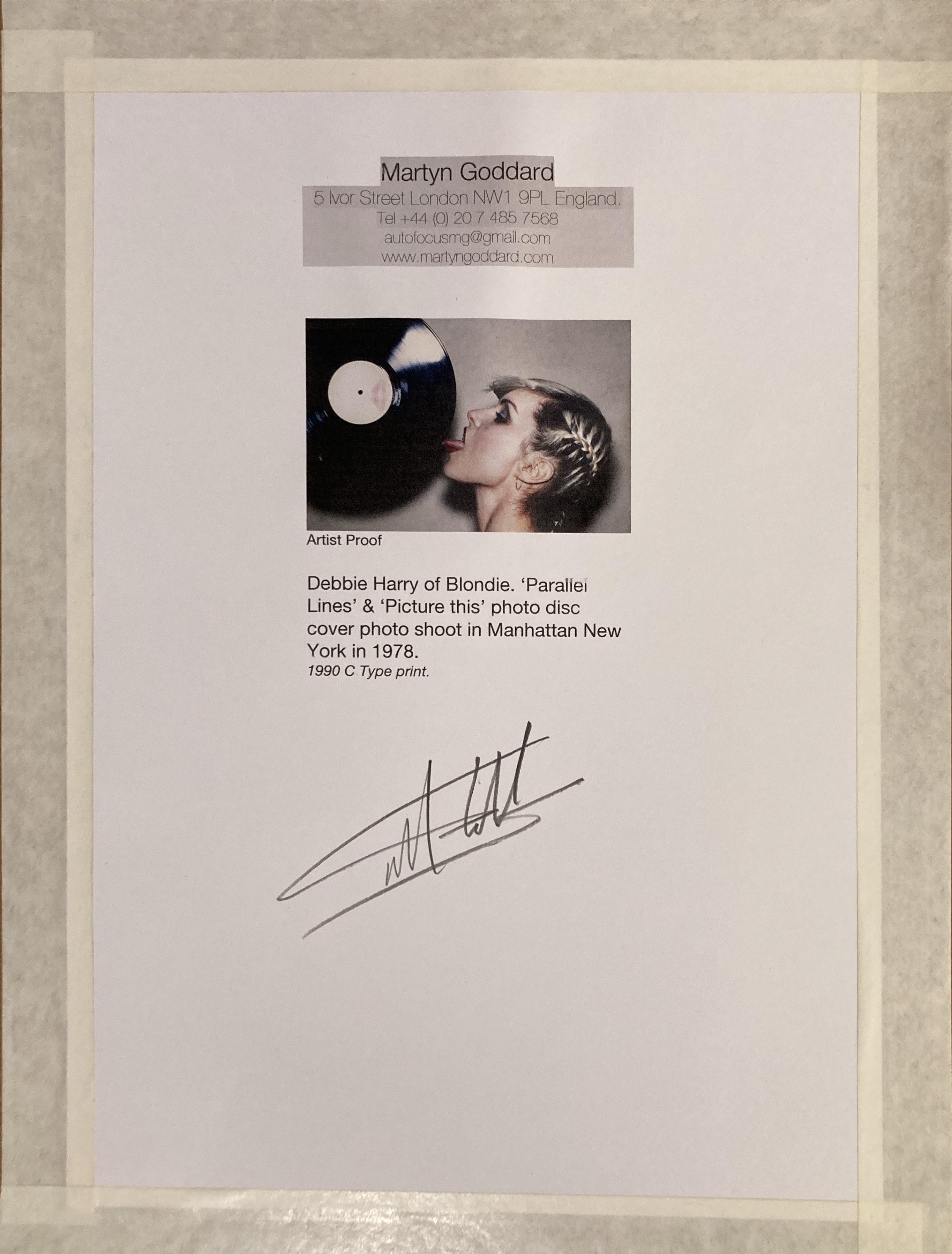 Lot 145 - MARTYN GODDARD - DEBBIE HARRY, 1978.