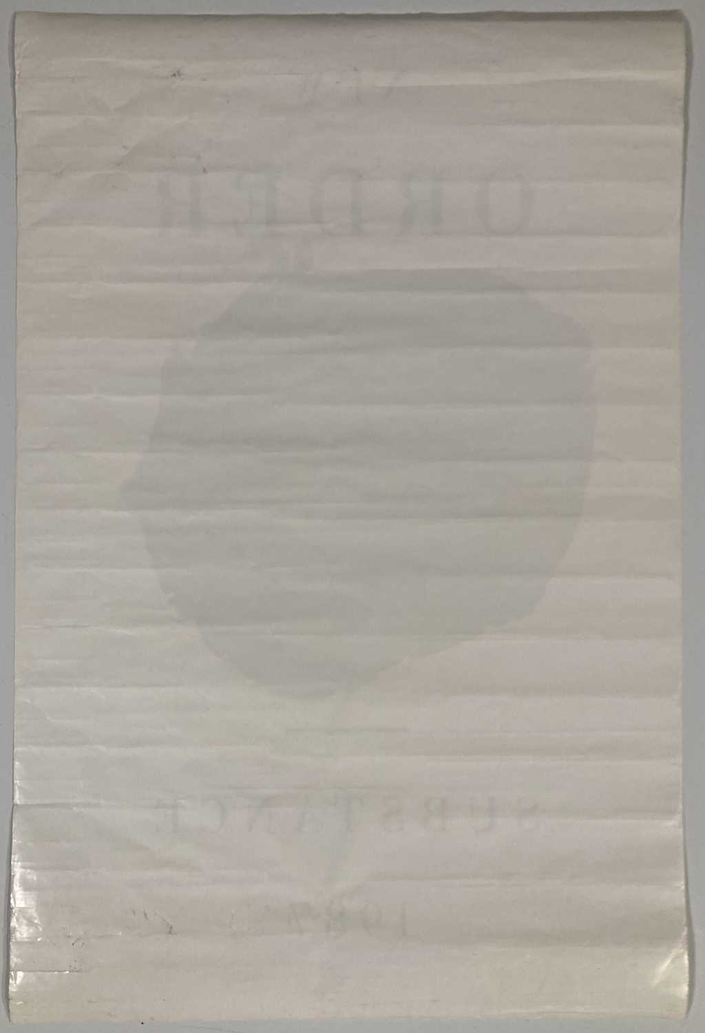 Lot 160 - NEW ORDER - ORIGINAL 1987 US SUBSTANCE PROMO