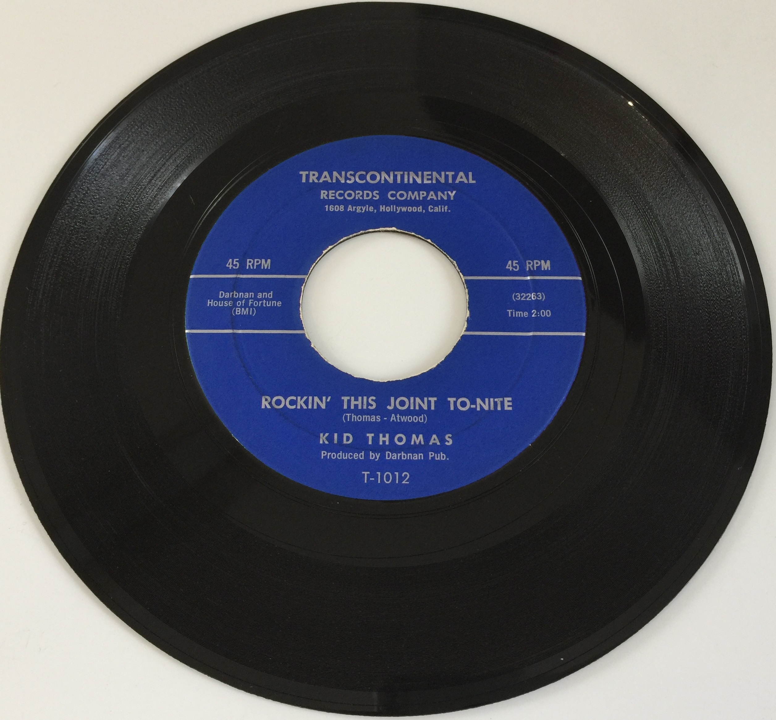Lot 63 - KID THOMAS - YOU ARE AN ANGEL 7" (T-1012)