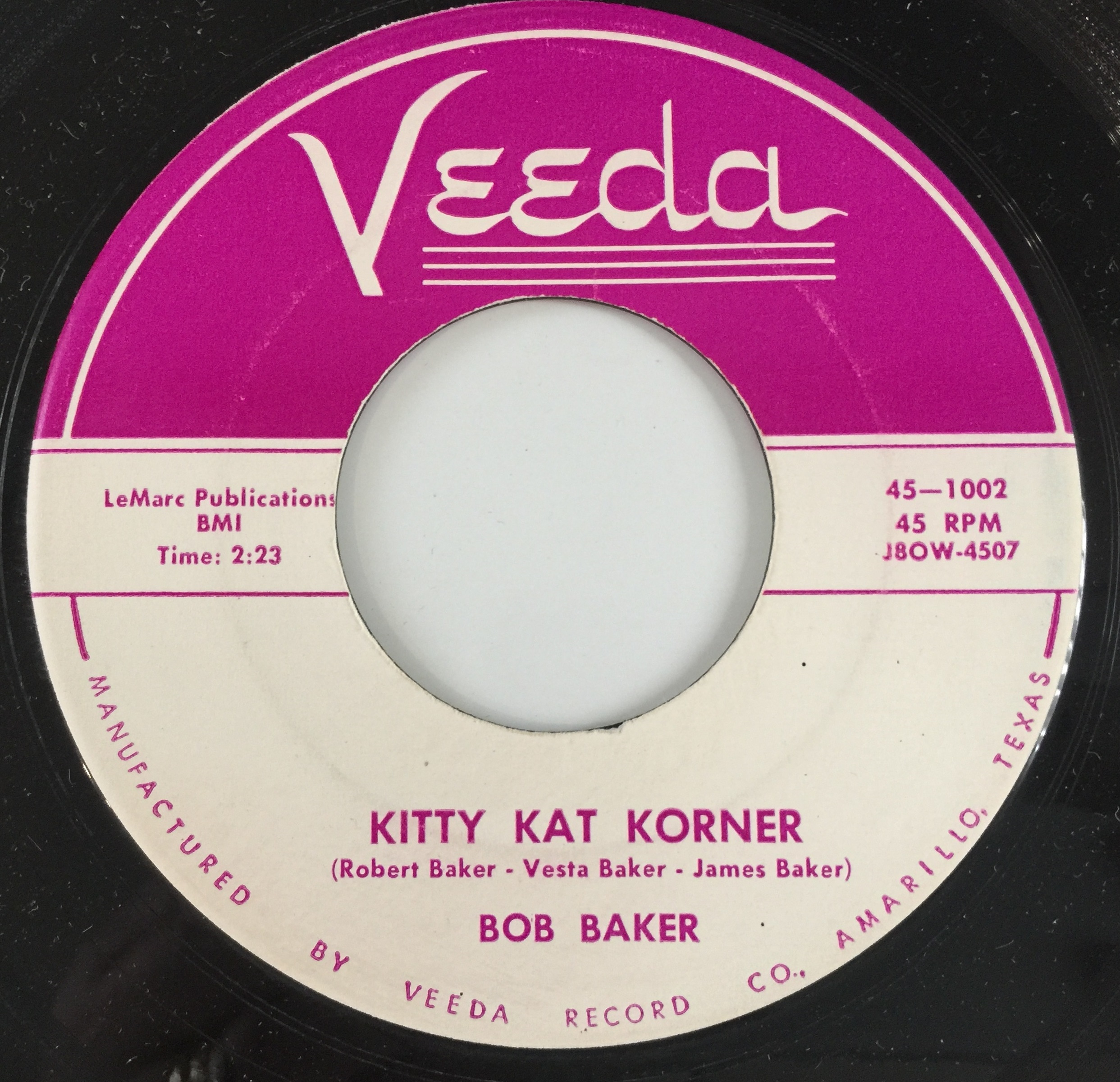 Lot 85 - BOB BAKER - VEEDA - 7" PACK