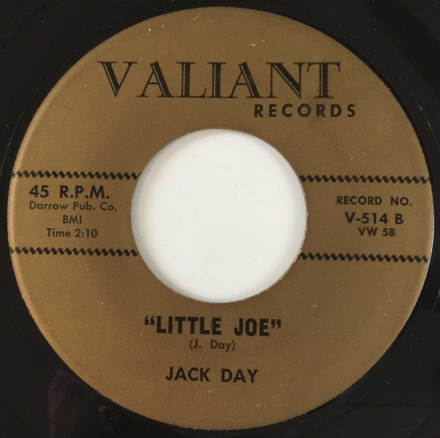 Lot 89 - JACK DAY - DON'T CRY / LITTLE JOE (VALIANT