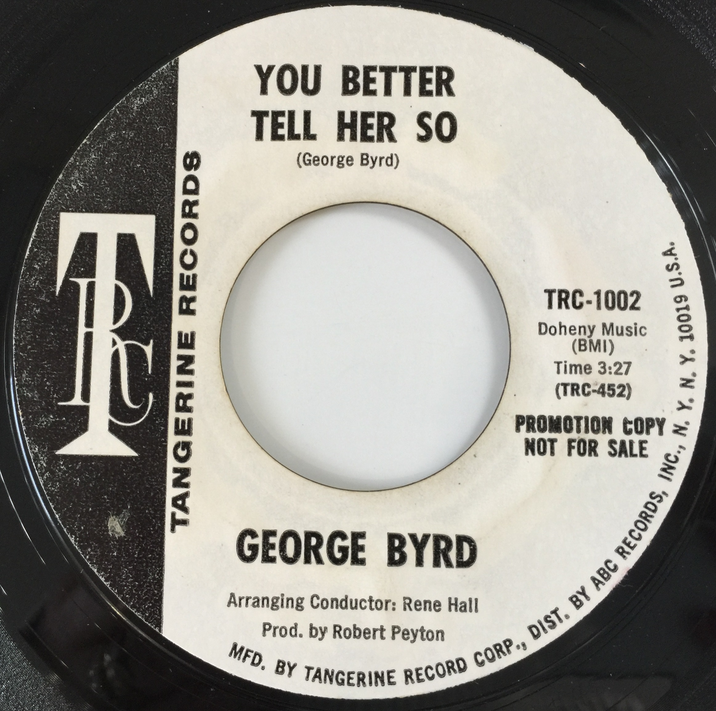 Lot 180 - GEORGE BYRD - I'M AVAILABLE/ YOU BETTER TELL