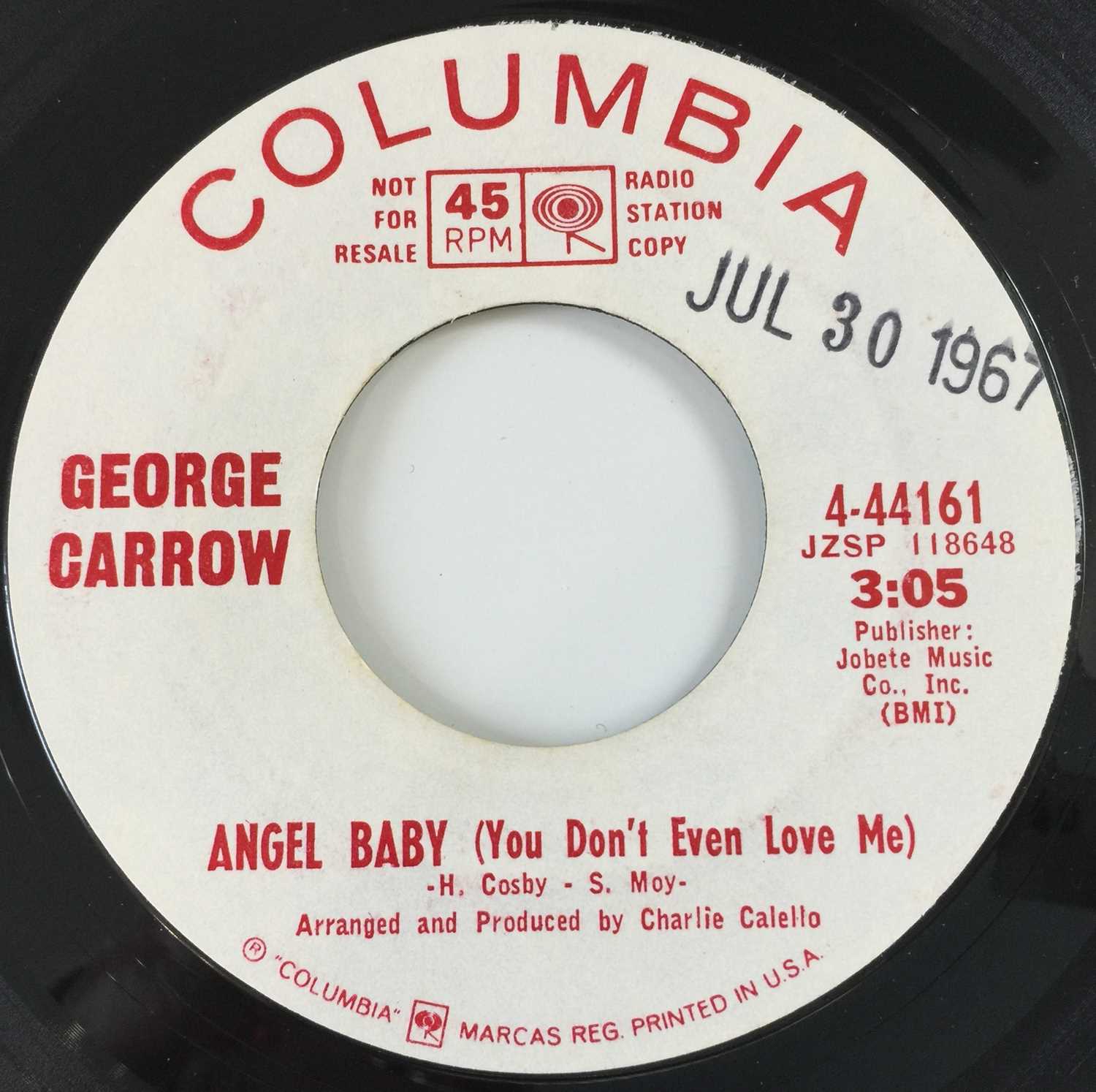 Lot 188 - GEORGE CARROW - ANGEL BABY/ BRING BACK MY