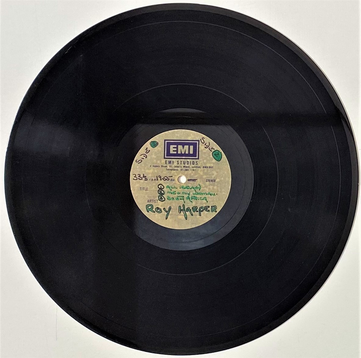 Lot 4 - ROY HARPER - LP 'SAMPLER' (LIVE) ACETATE