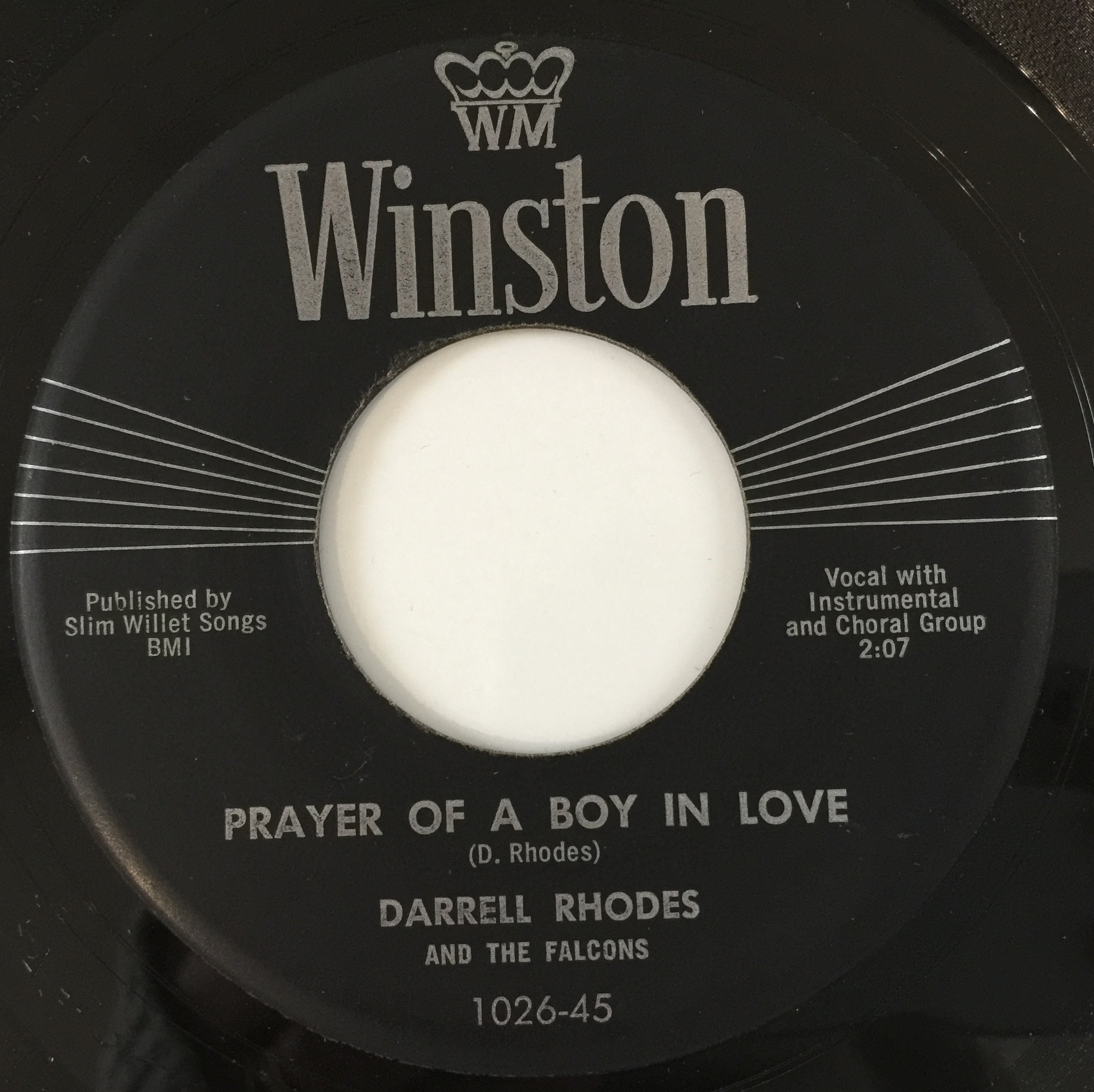 Lot 129 - DARRELL RHODES - FOUR O'CLOCK BABY (WINSTON