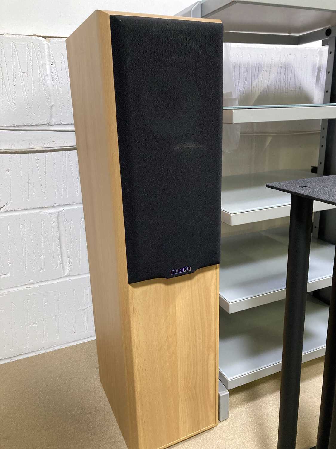 Lot 2 - MISSION 702E SPEAKERS AND HIFI STANDS.