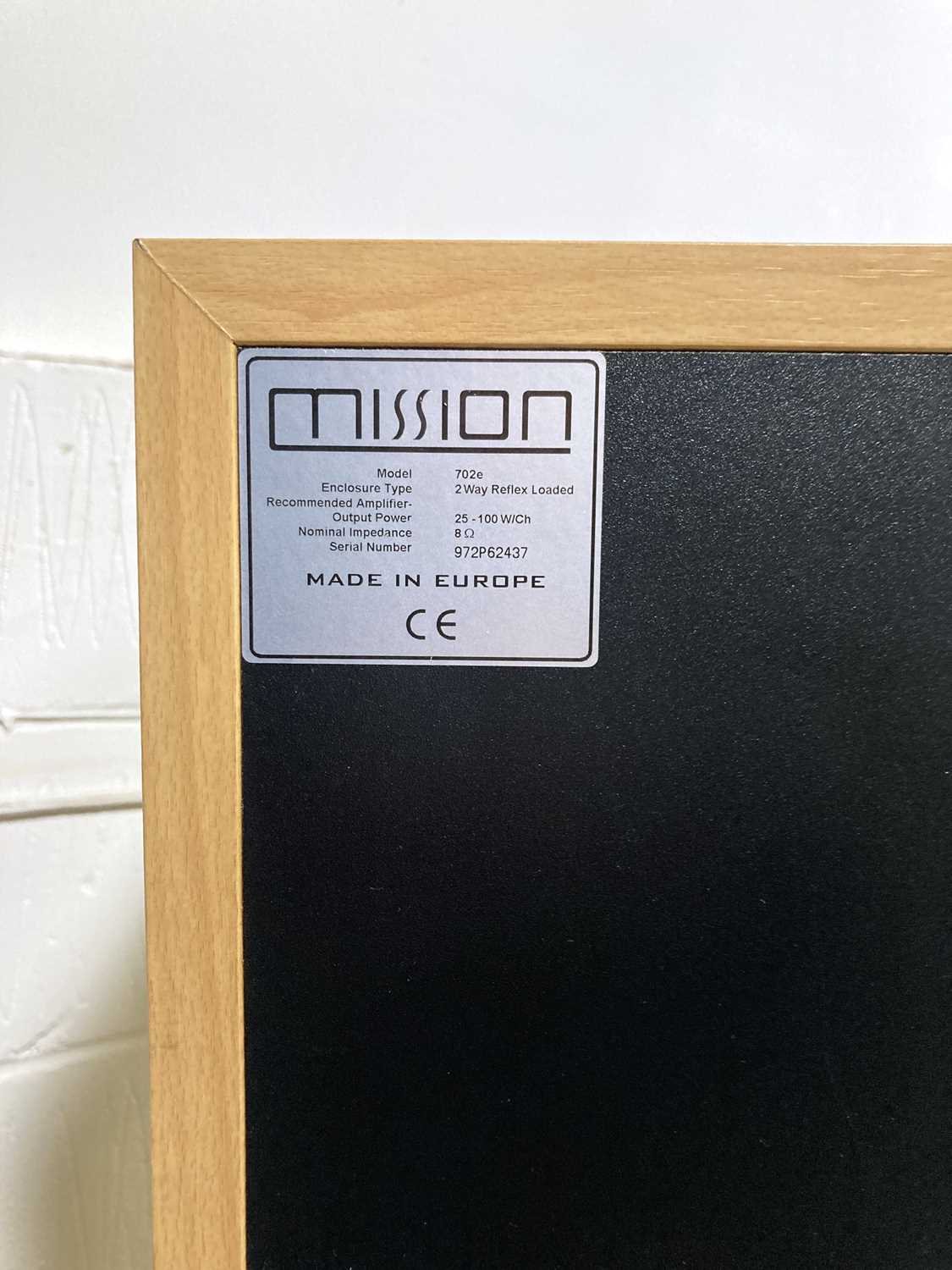 Lot 2 - MISSION 702E SPEAKERS AND HIFI STANDS.