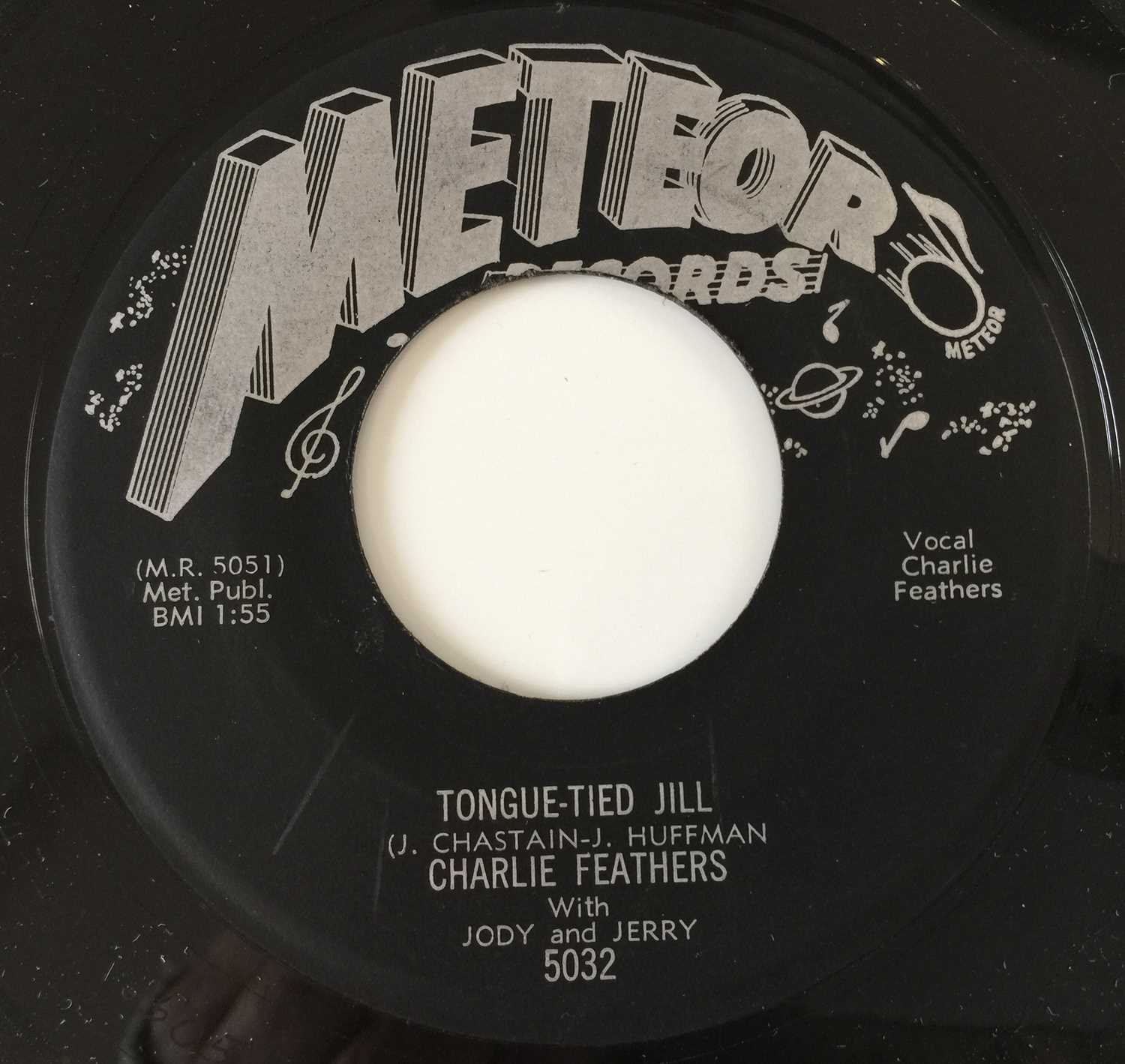 Lot 157 - CHARLIE FEATHERS - GET WITH IT 7" (METEOR