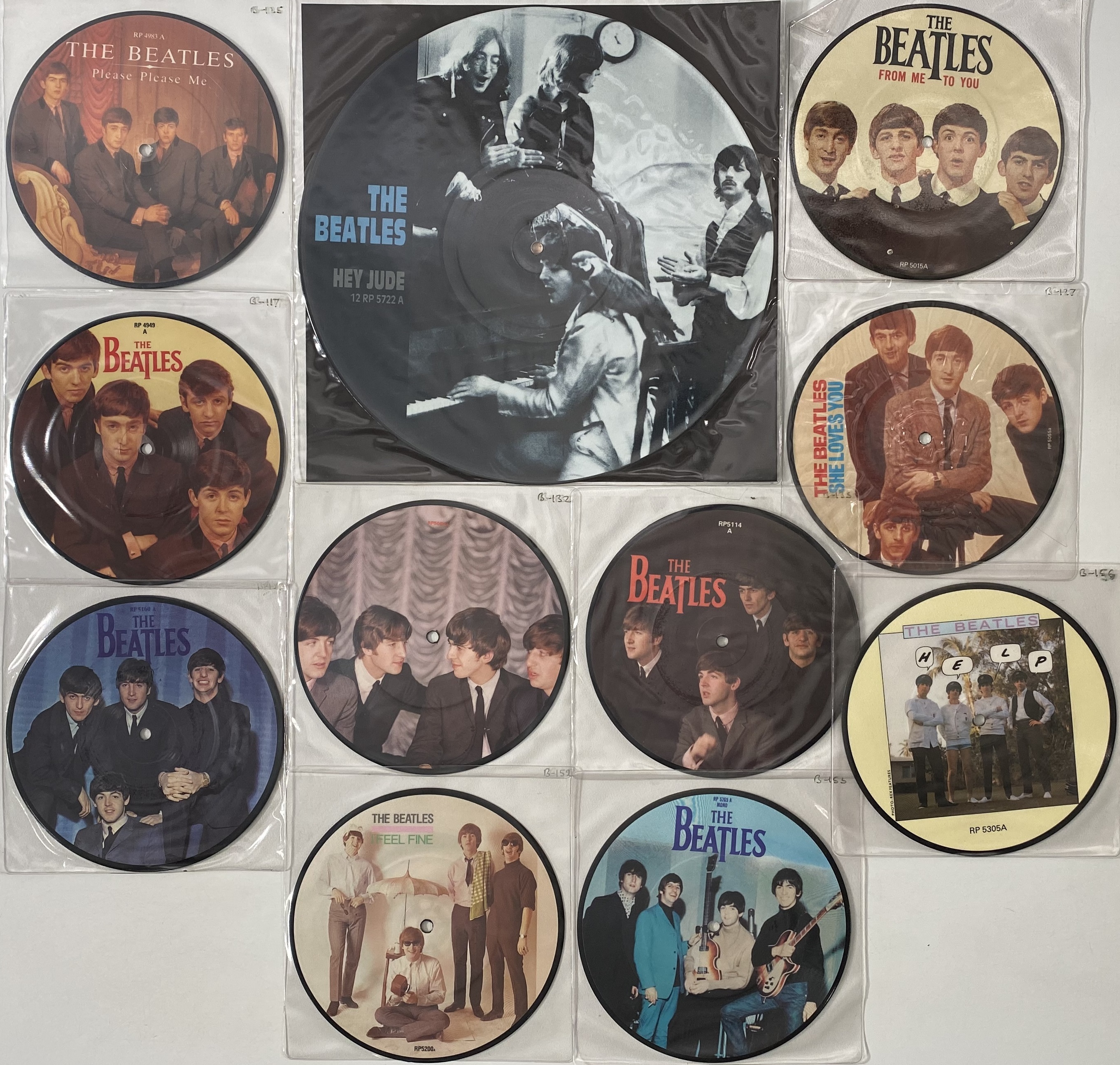 Lot 41 - THE BEATLES - 7"/ 12" PICTURE DISCS