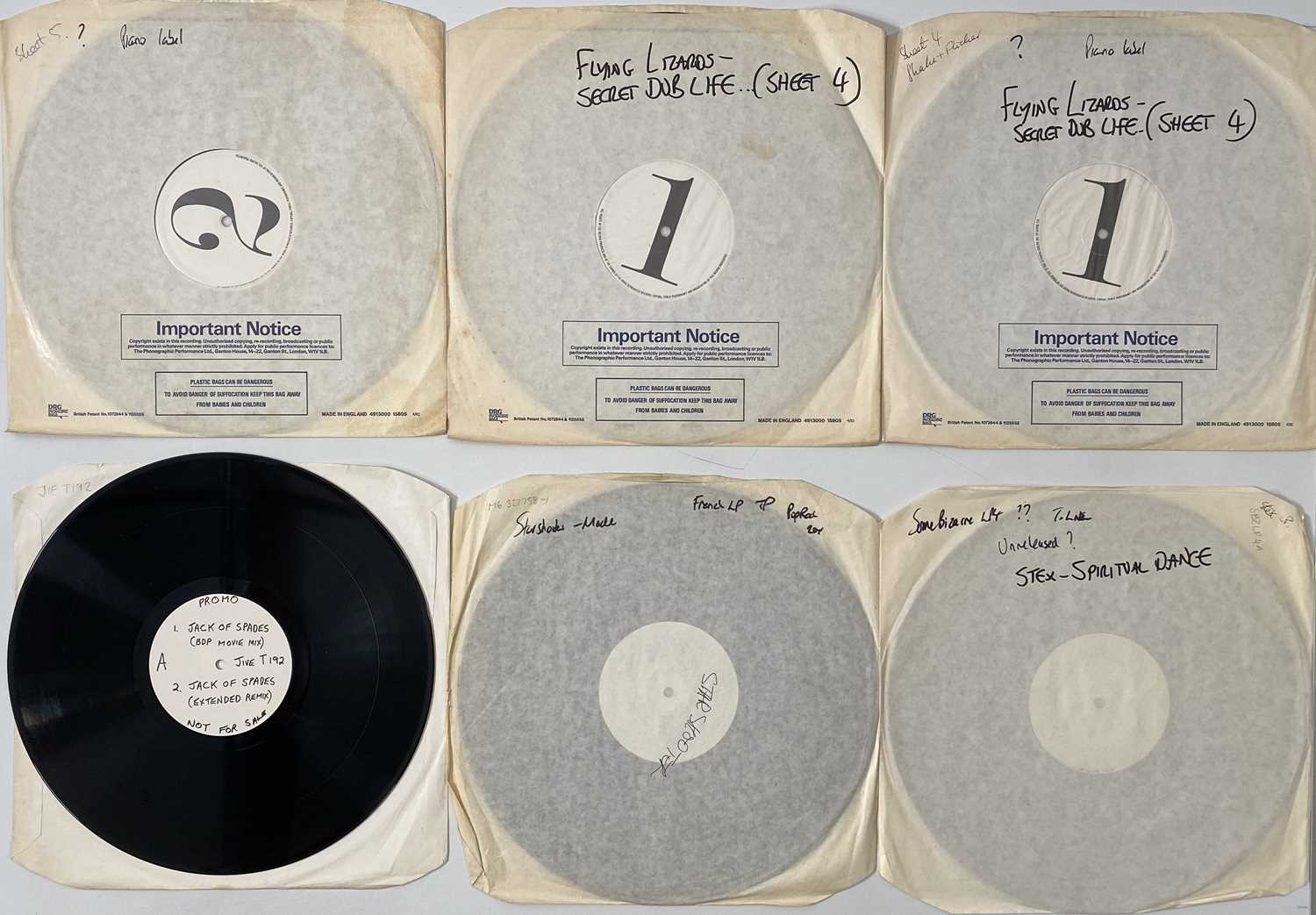 Lot 737 - WHITE LABEL TEST PRESSINGS (LPs/12" - INC
