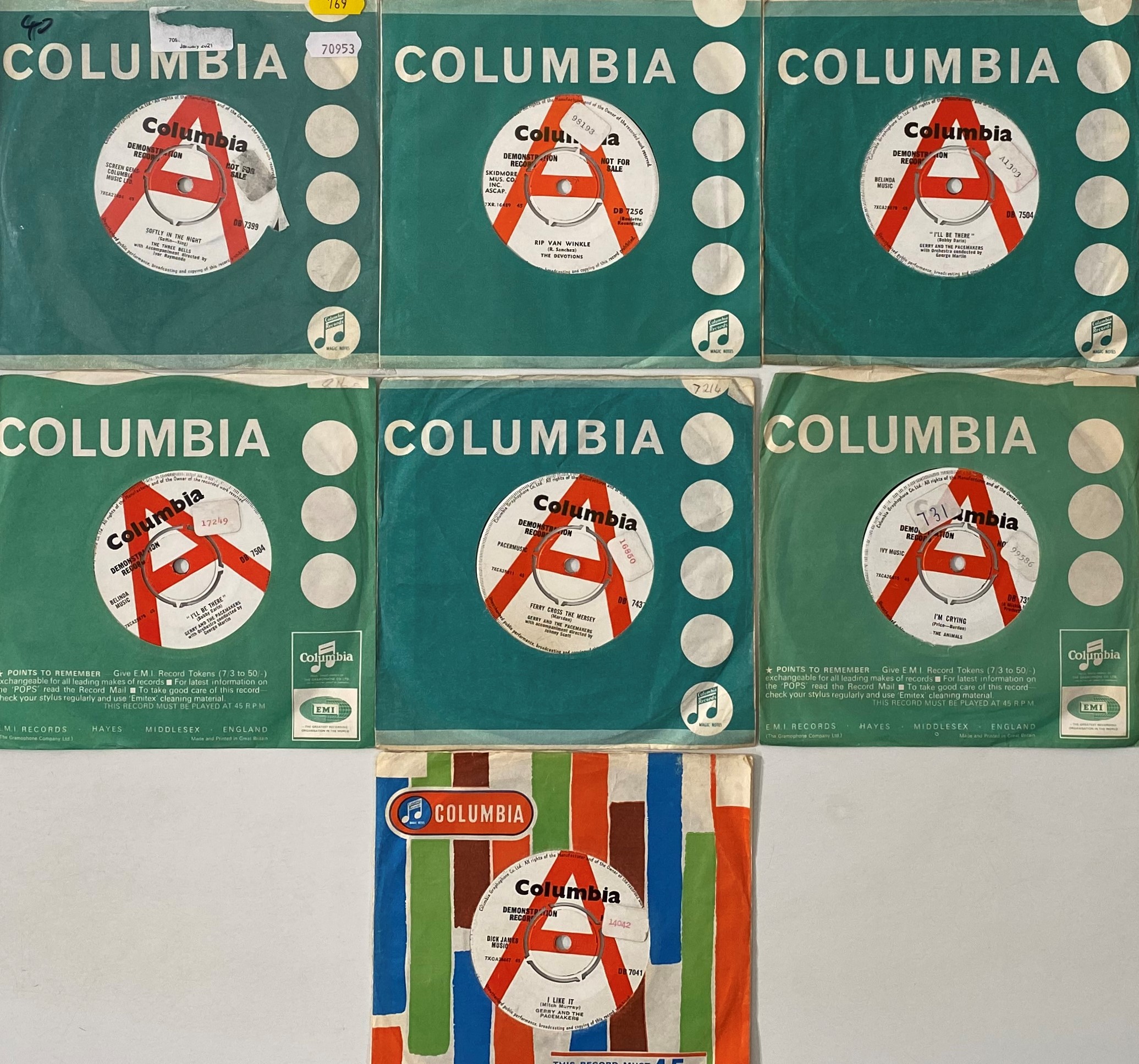 Lot 714 - COLUMBIA - 7" DEMOS PACK