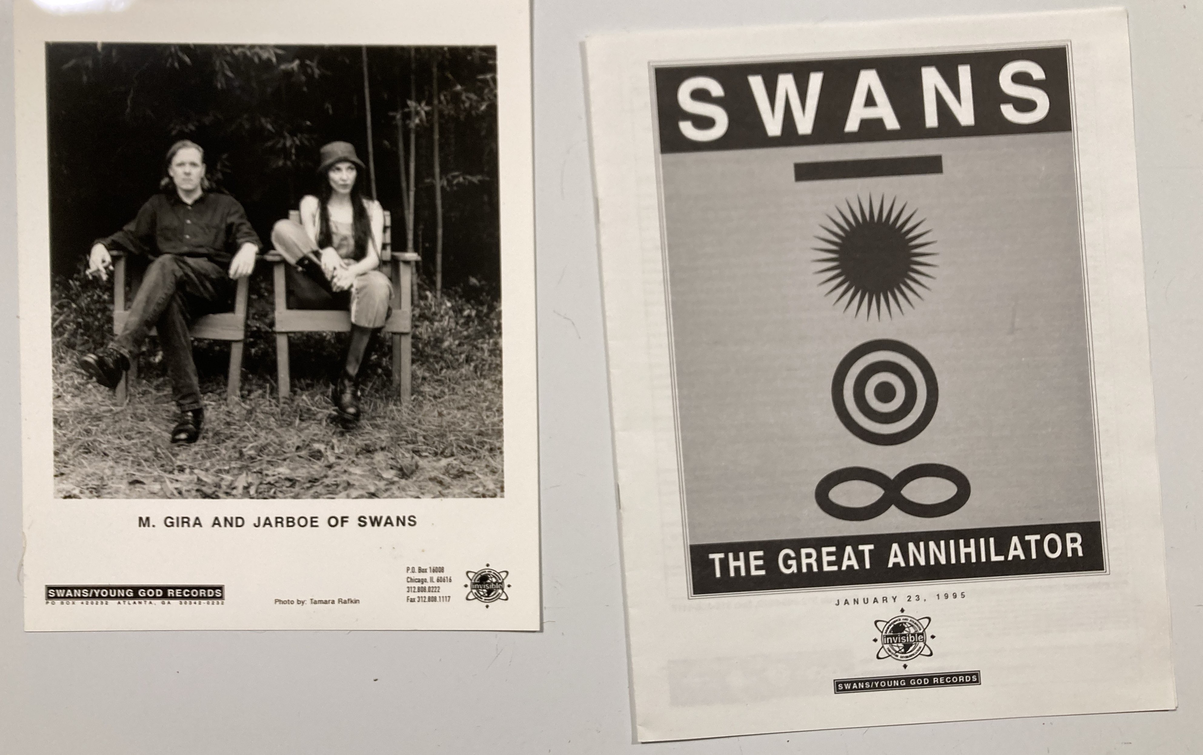 Lot 196 - SWANS - POSTER COLLECTION INC C 1980S