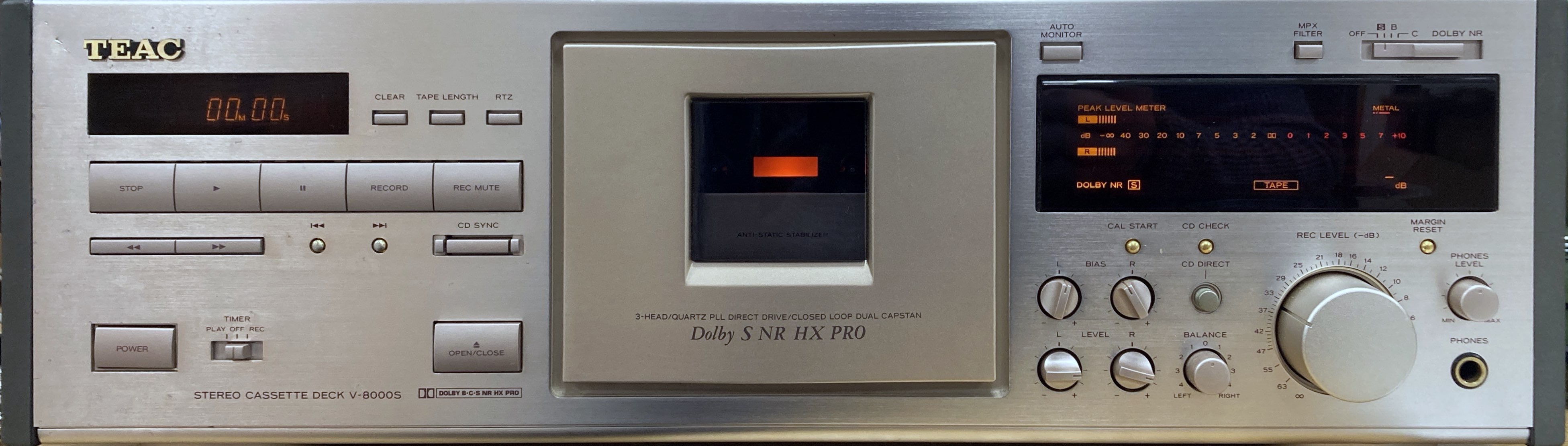 Lot 7 - TEAC STEREO CASSETTE DECK DOLBY S NR HX PRO