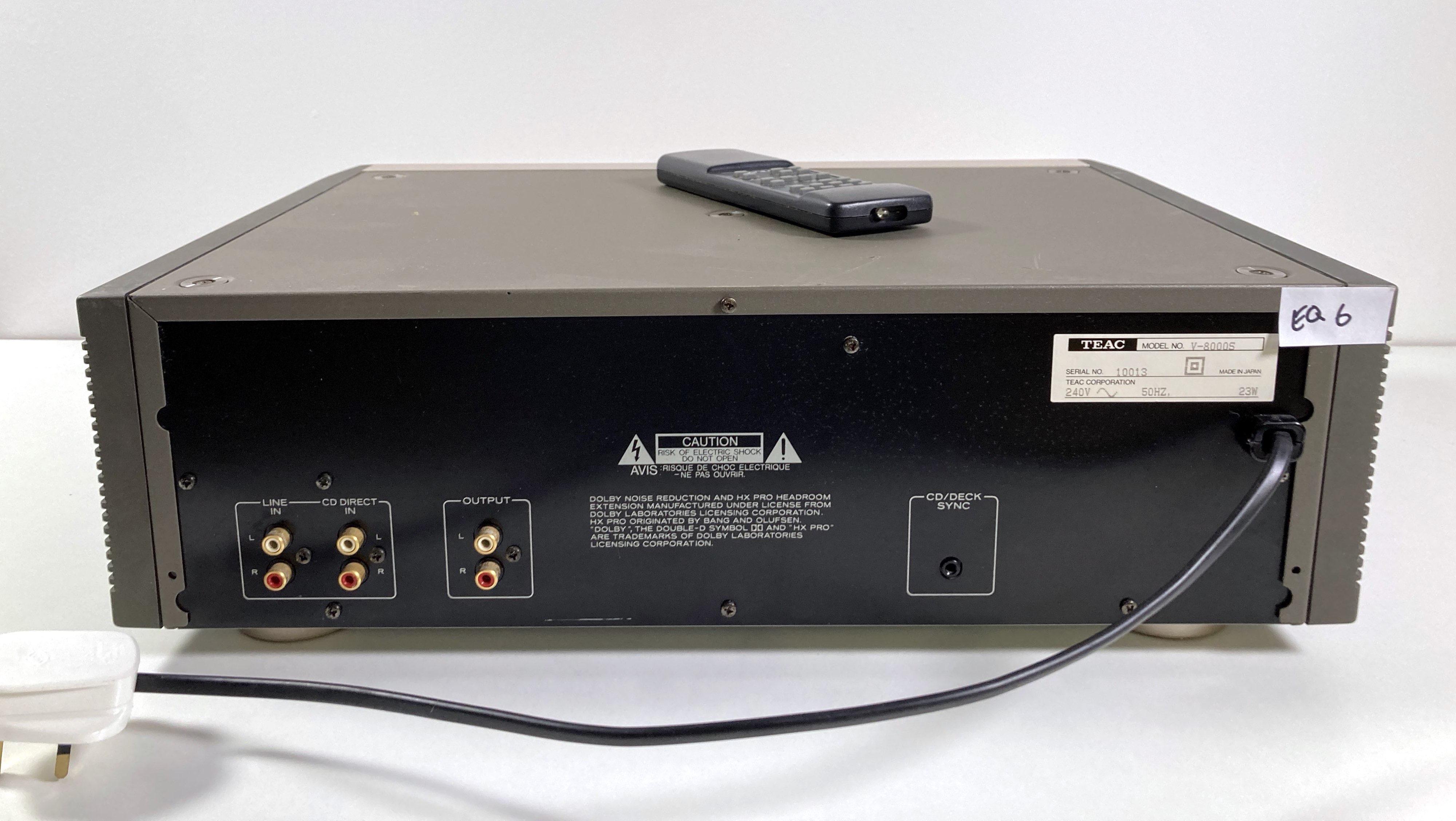 Lot 7 - TEAC STEREO CASSETTE DECK DOLBY S NR HX PRO