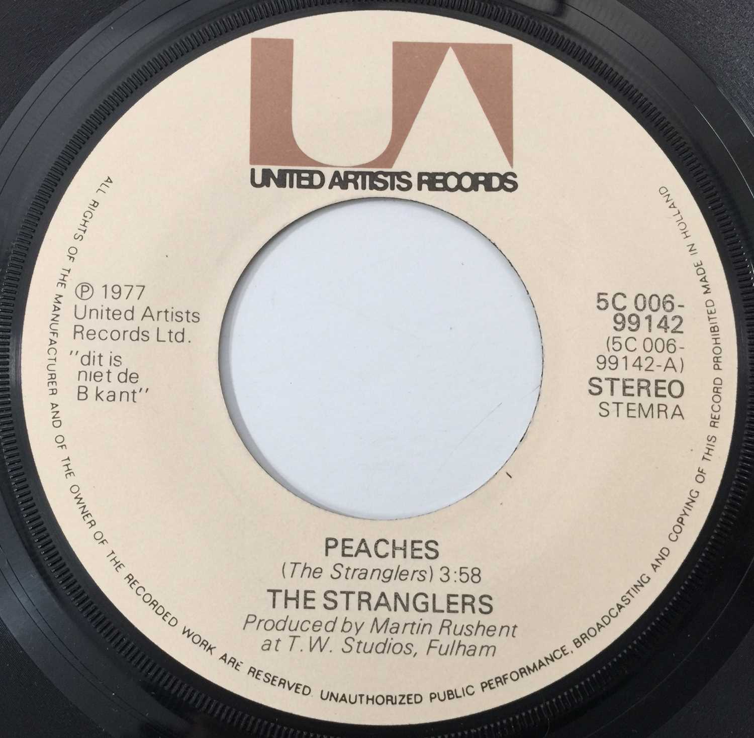Lot 74 - THE STRANGLERS - PEACHES / GO BUDDY GO