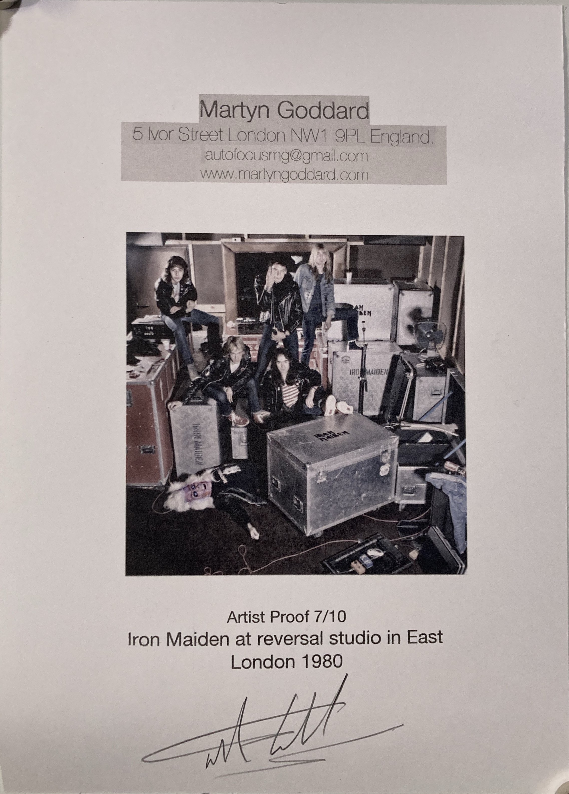 Lot 147 - MARTYN GODDARD - IRON MAIDEN, 1980 - LIMITED