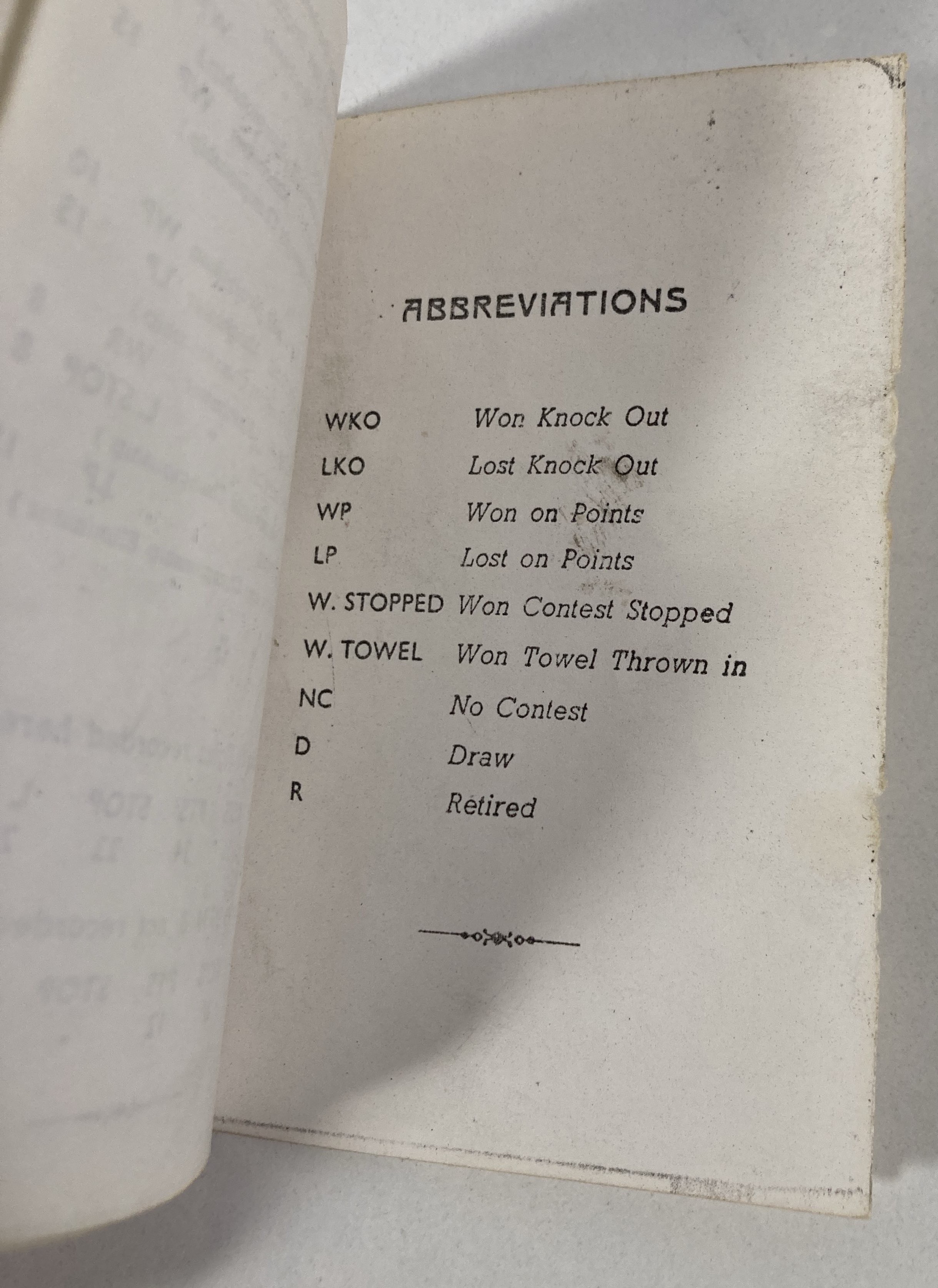 Lot 49 - BOXING HISTORY - A RECORD CARD FOR PETER KANE,