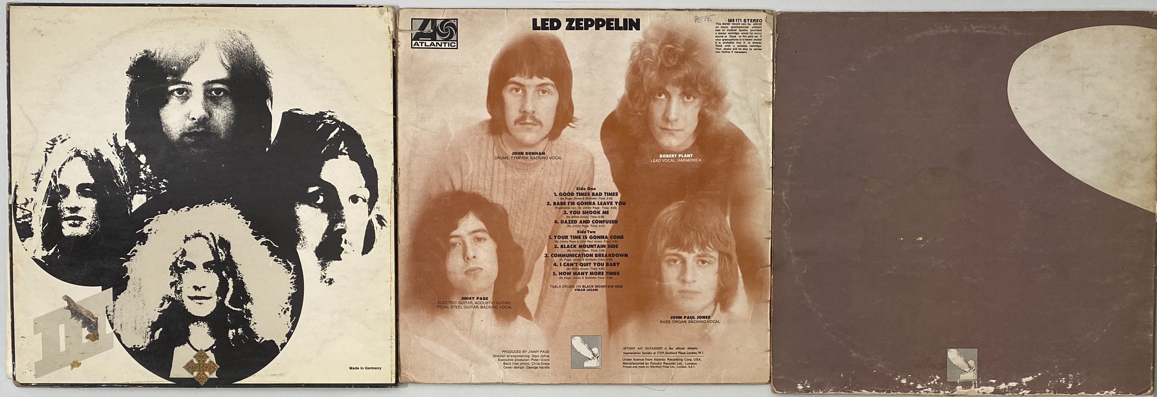 Lot 896 - LED ZEPPELIN - UK PLUM ATLANTIC LPs