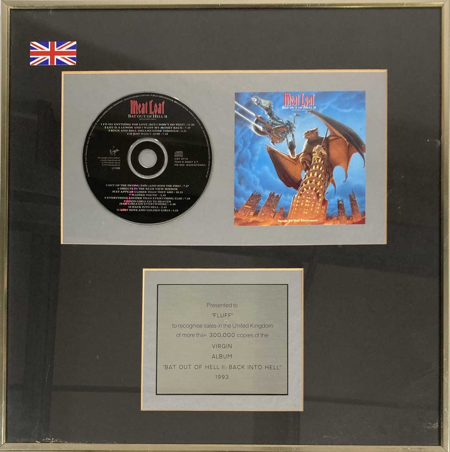 Lot 325 - MEAT LOAF - AN ORIGINAL CD PRESENTATION