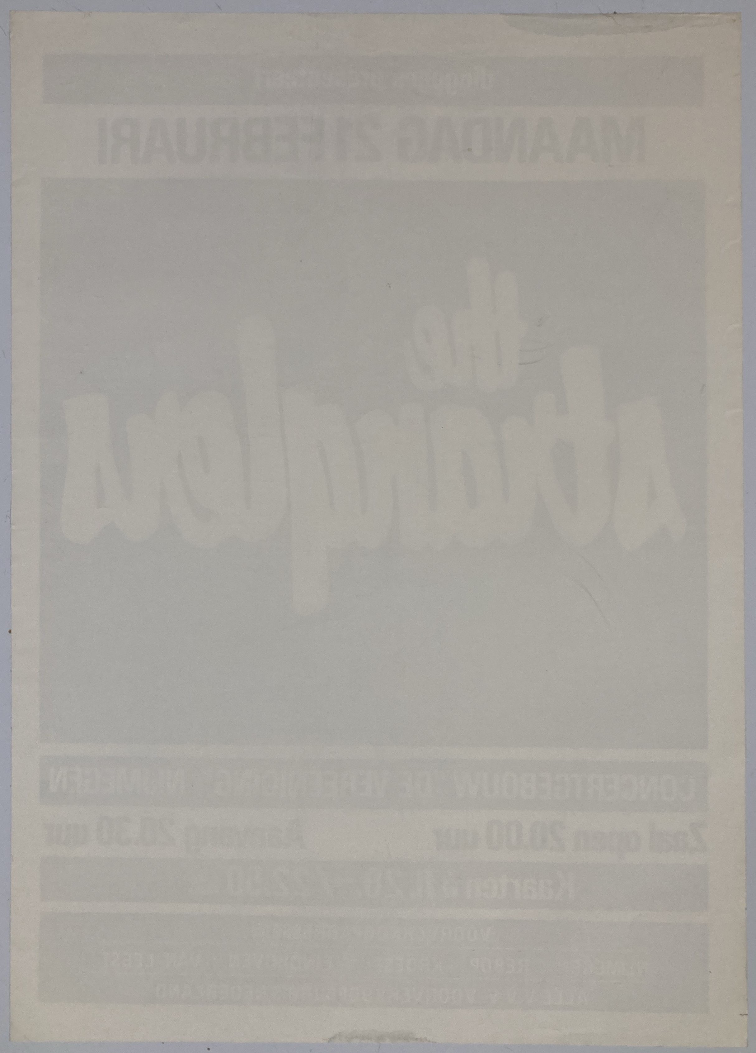 Lot 222 - THE STRANGLERS - 1983 CONCERT POSTER.
